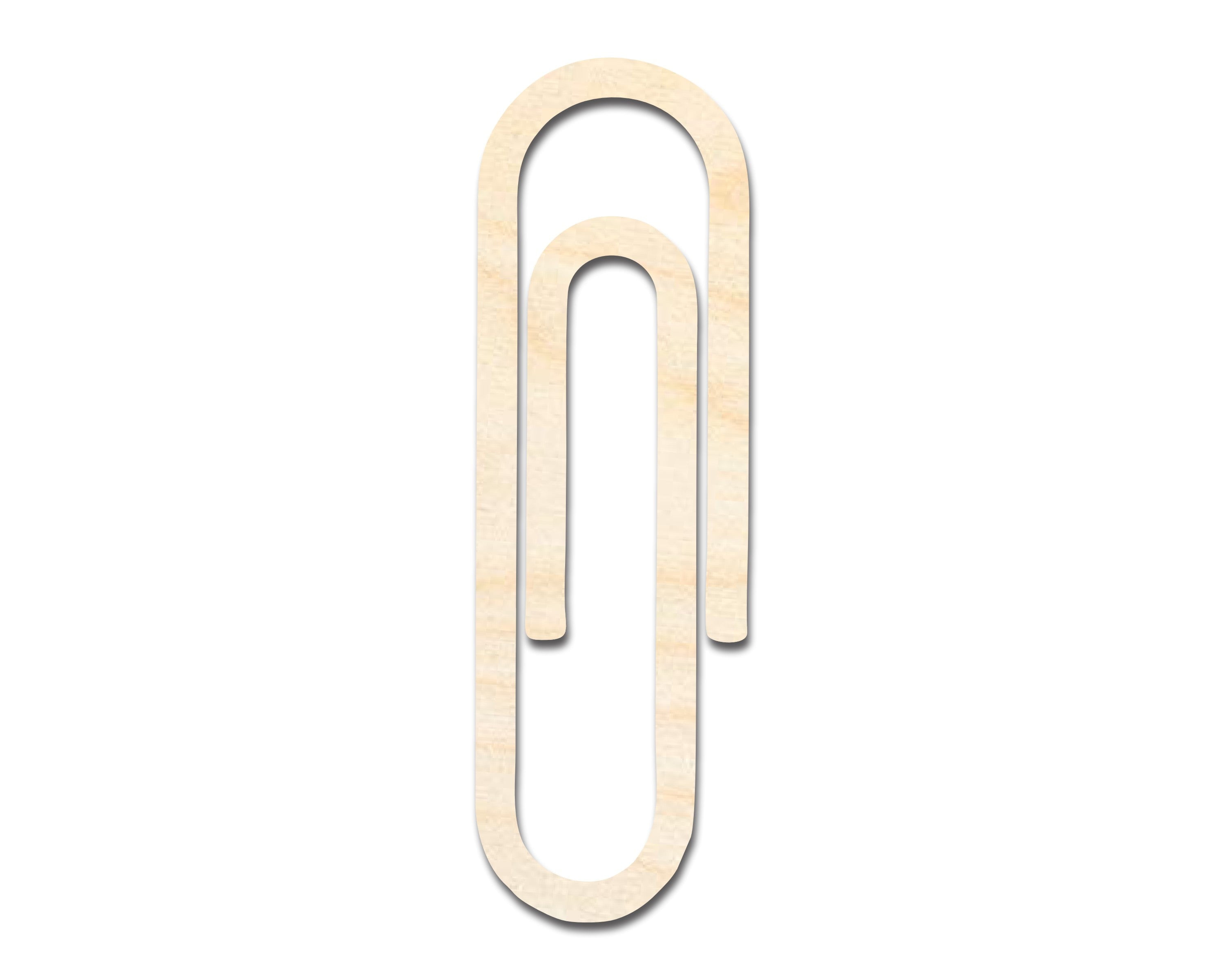 Unfinished Wood Paper Clip Shape | DIY Craft Cutout | up to 46" DIY 8 ...