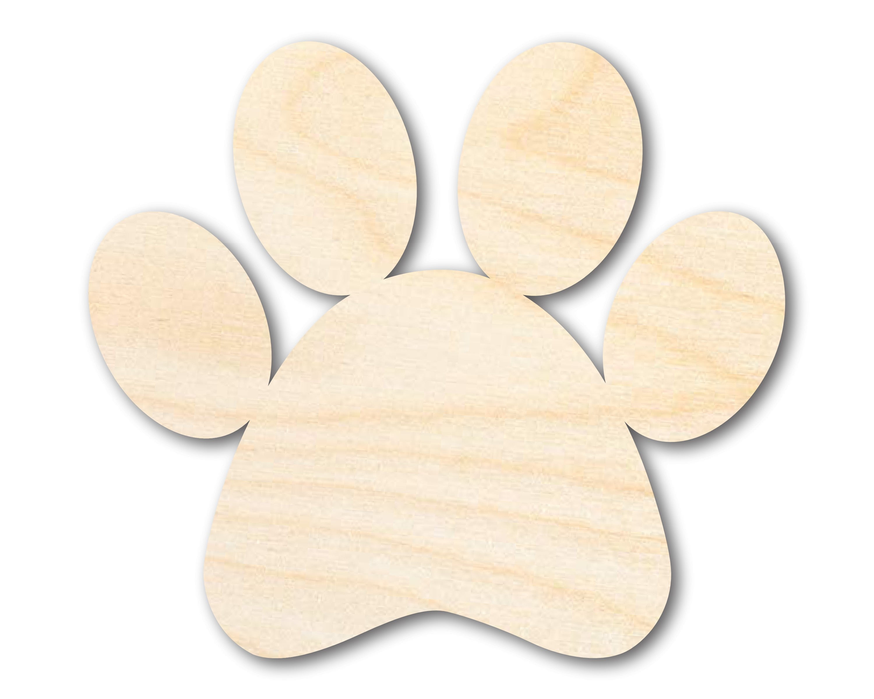 Unfinished Wood Paw Print Shape - Pet Craft - up to 46" 36" / 1/2 ...
