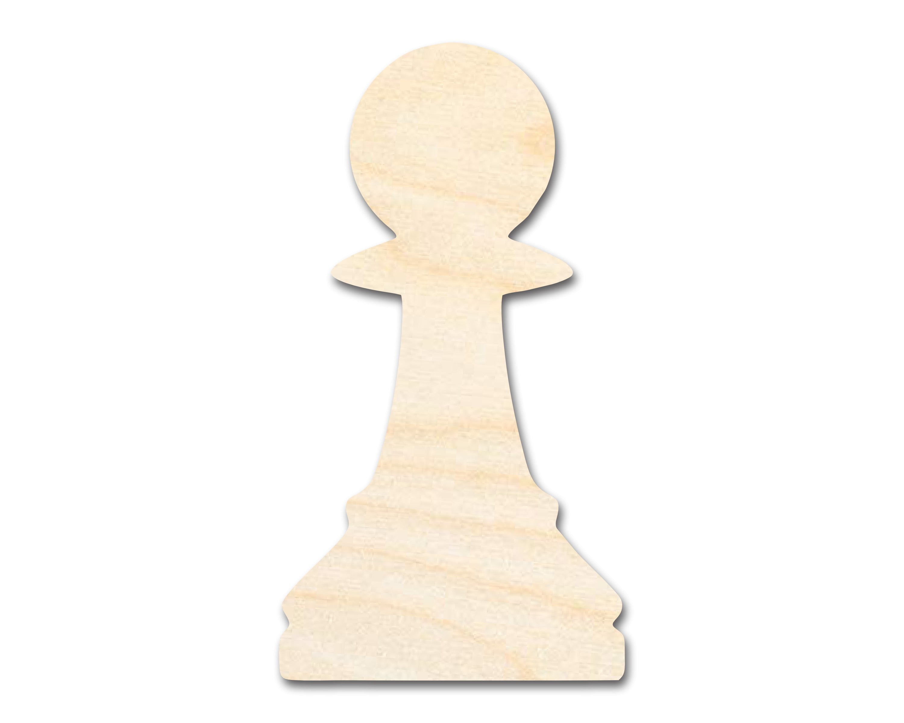 Unfinished Wood Pawn Chess Piece Shape | DIY Craft Cutout | up to 46 ...