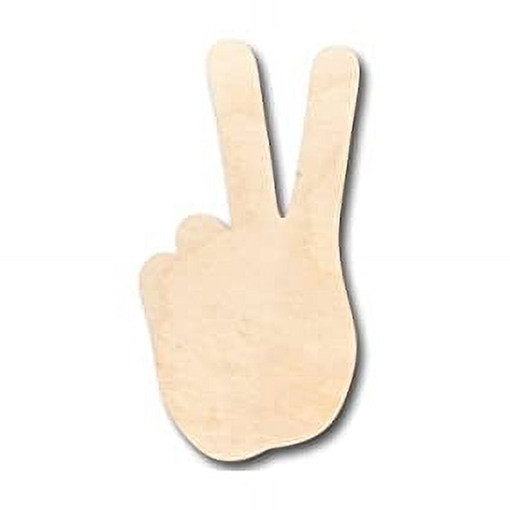 Unfinished Wood Peace Hand Shape - Craft - up to 24" DIY 46" / 1 ...