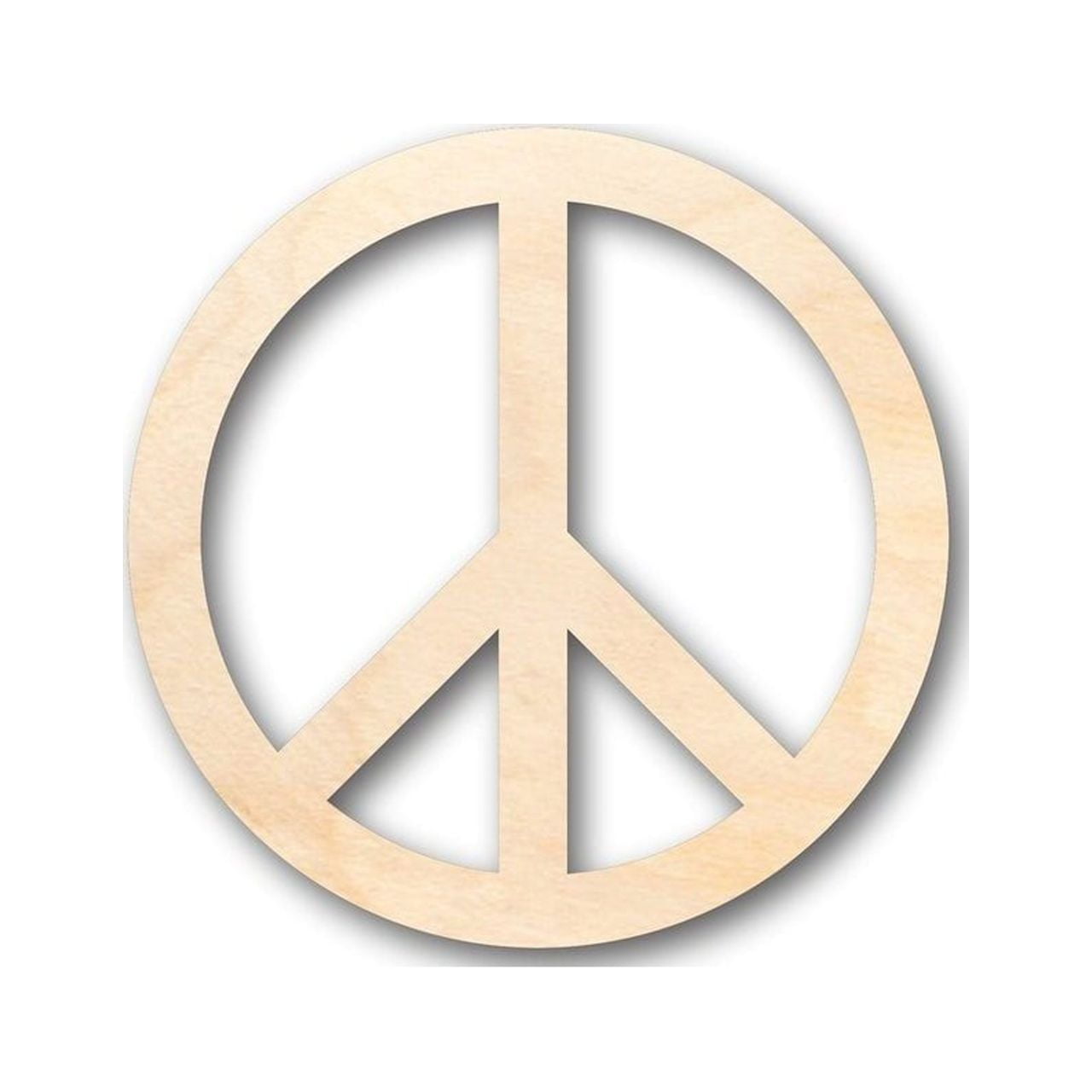 Unfinished Wood Peace Symbol Shape - Craft - up to 24" DIY 42" / 3/4 ...