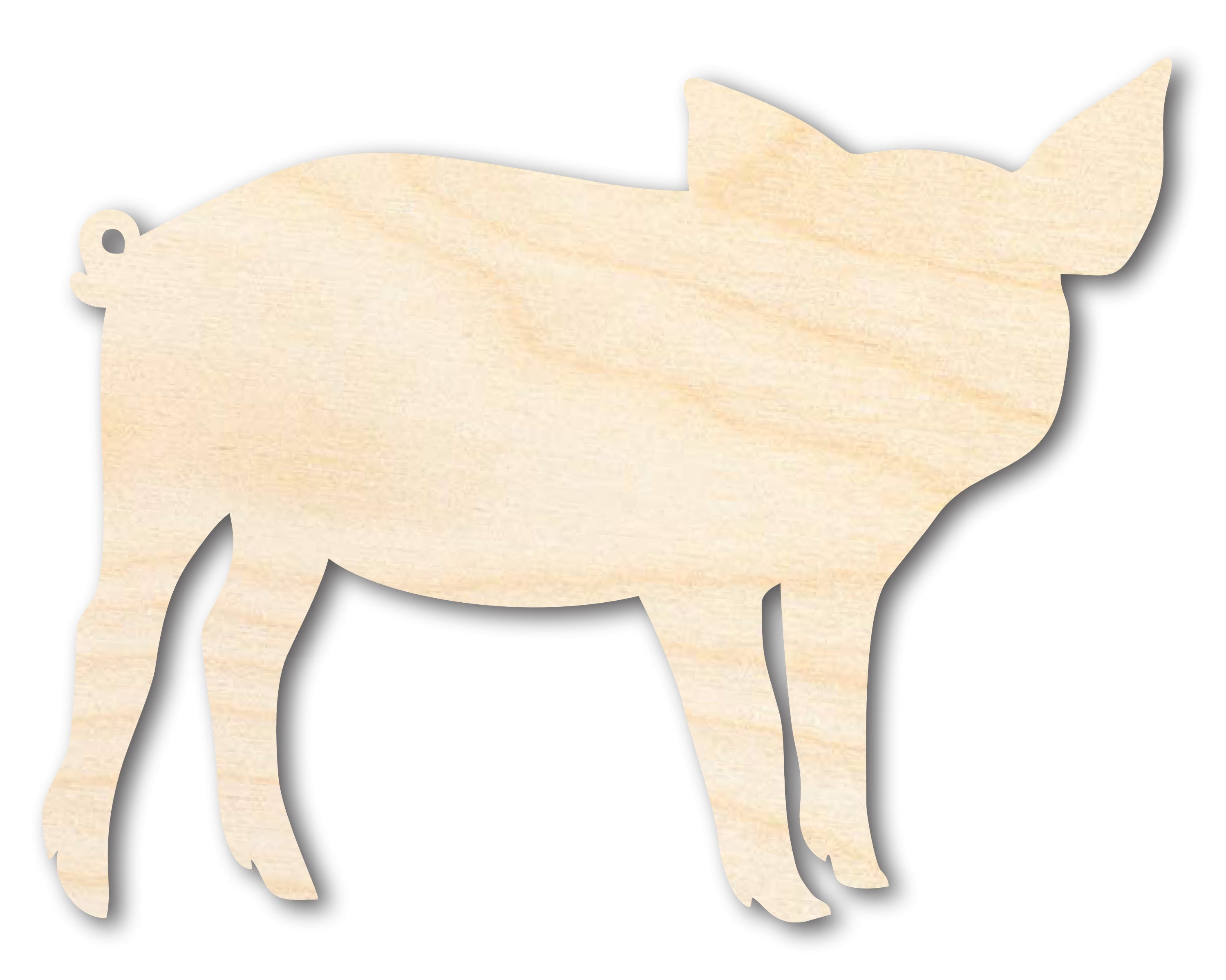 Unfinished Wood Pig Shape - Animal Craft - up to 46" DIY 18" / 1/2 ...