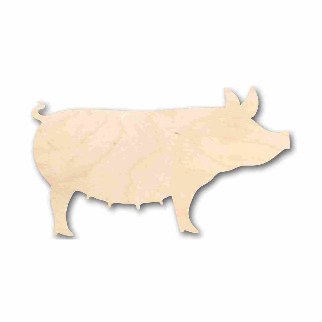 Unfinished Wood Pig Sow Shape - Farm Animal - Craft - up to 46" DIY 14 ...