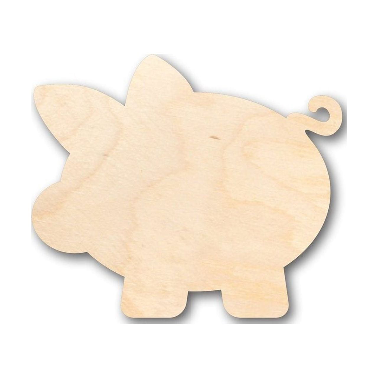 Unfinished Wood Piglet Piggy Bank Shape - Farm Animal - Money - Craft ...