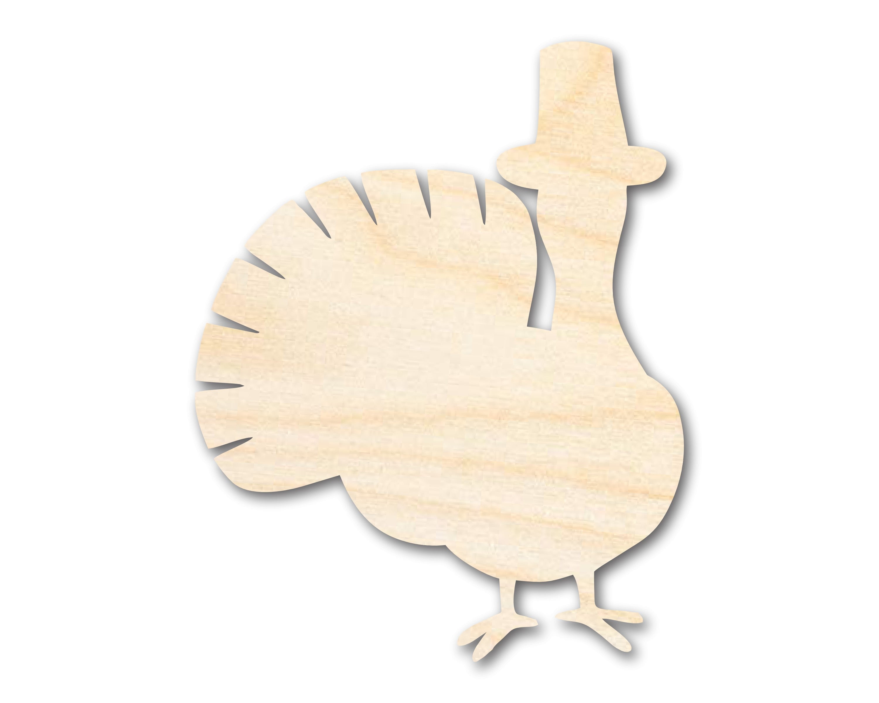 Unfinished Wood Pilgrim Turkey Shape - Craft - up to 46" 7" / 1/8 ...