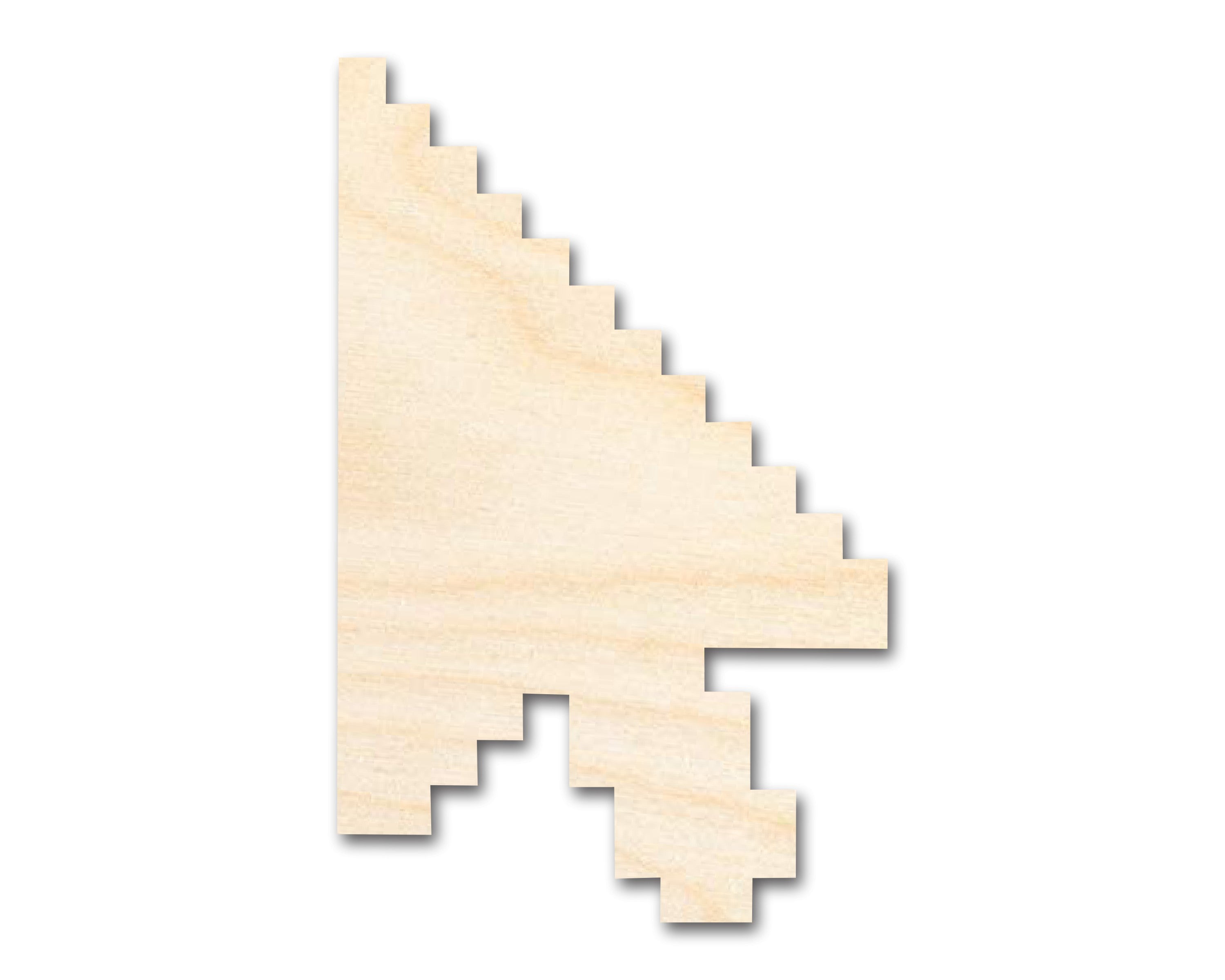 Unfinished Wood Pixelated Cursor Arrow | DIY Craft Cutout 24" / 1/8 ...