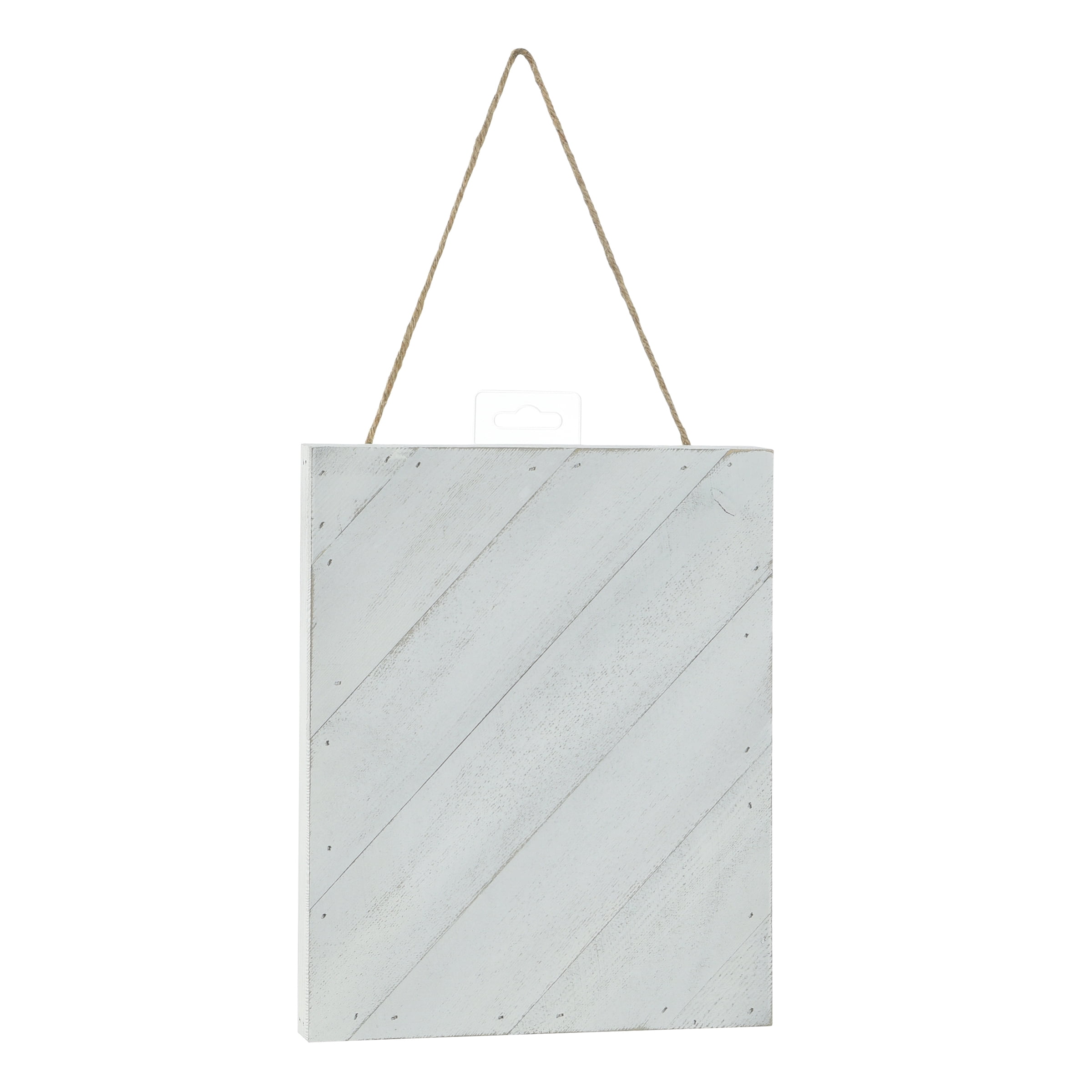 Unfinished Wood Plank Diagonal Design White Wash 8" x 10" 0.31 lbs. (1 ...