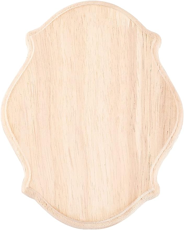 Unfinished Wood Plaque 5.9x4.8x0.7inch Oval Wooden Blank Signboards ...
