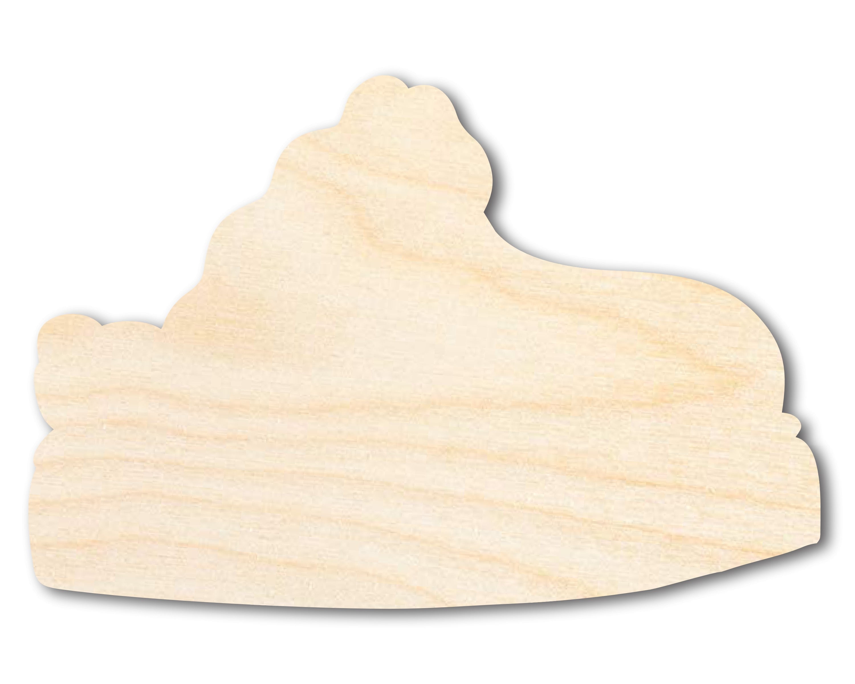 Unfinished Wood Platform Slipper Shape 8" / 1/2" - Walmart.com