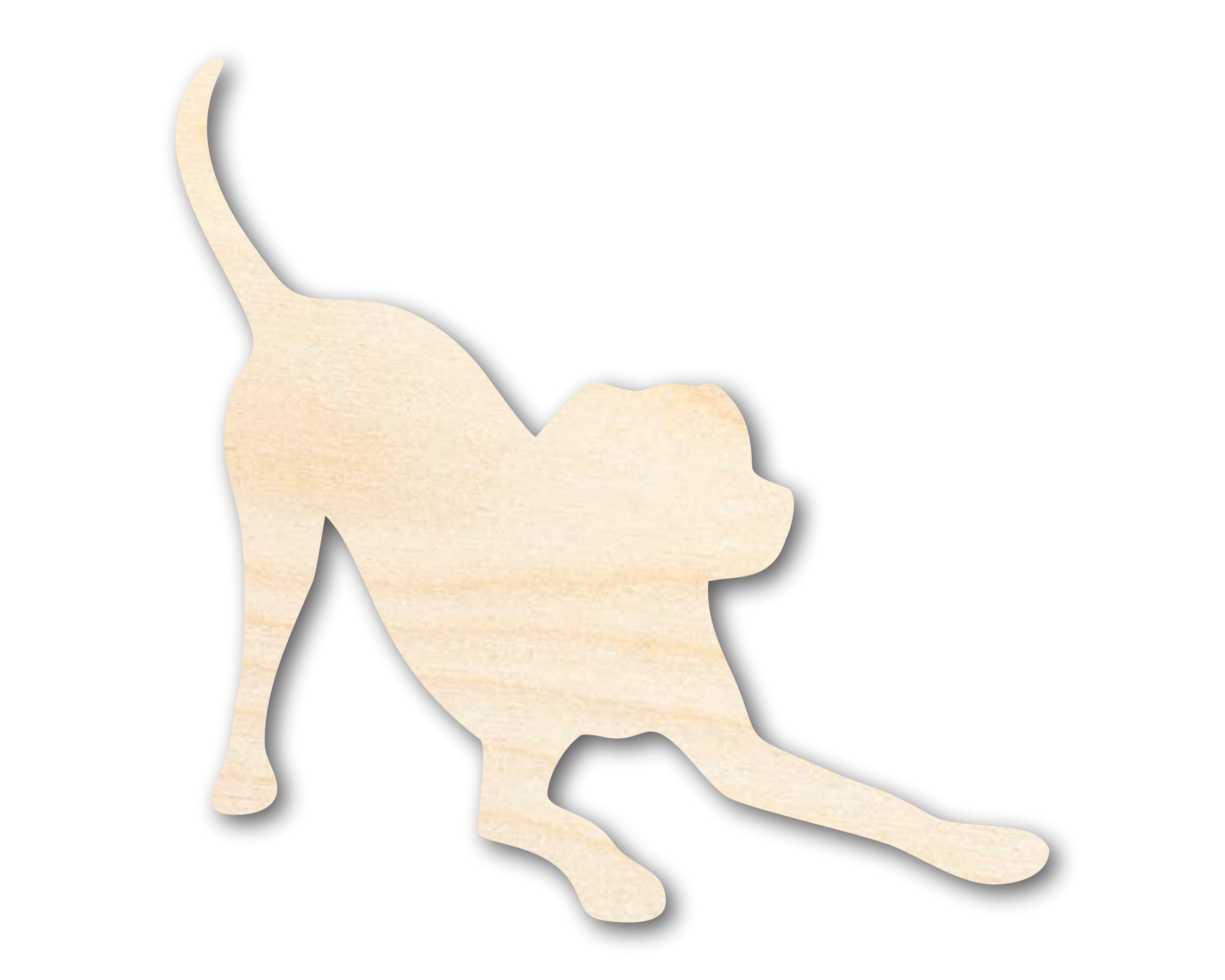 Unfinished Wood Play Bow Dog Silhouette | DIY Dog Craft Cutout | up to ...