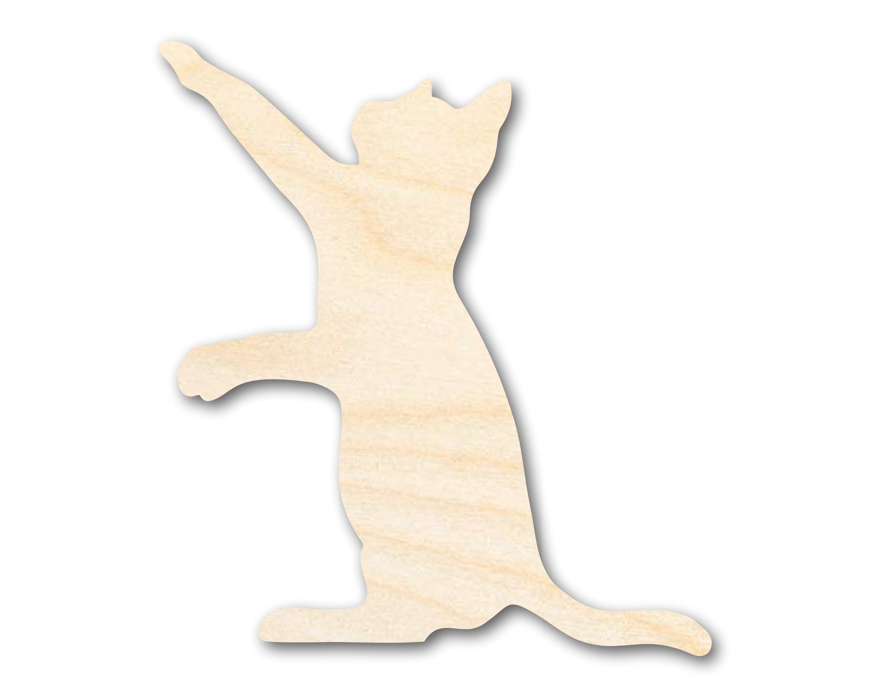 24 Hour Crafts Unfinished Wooden Cutout - Cat Shape Craft, Up to 36", 4 ...