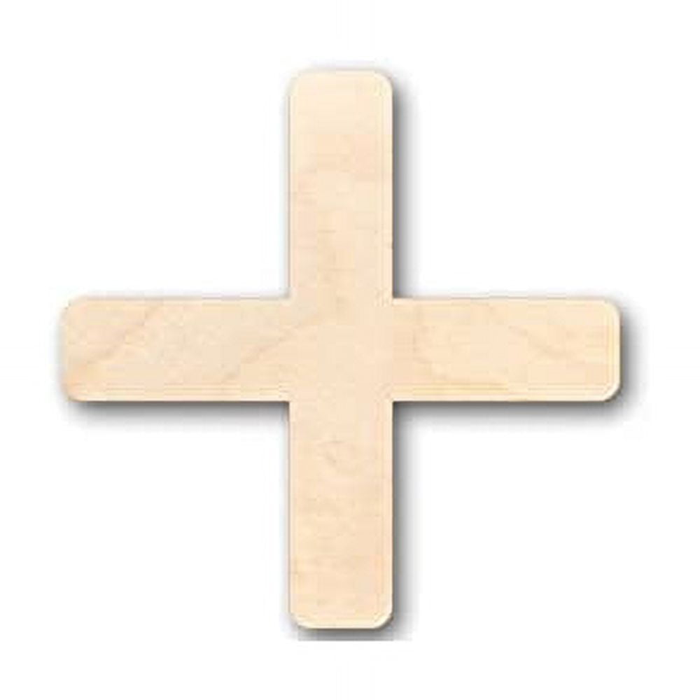 Unfinished Wood Plus Sign Symbol - Math School - Craft - up to 24" DIY ...
