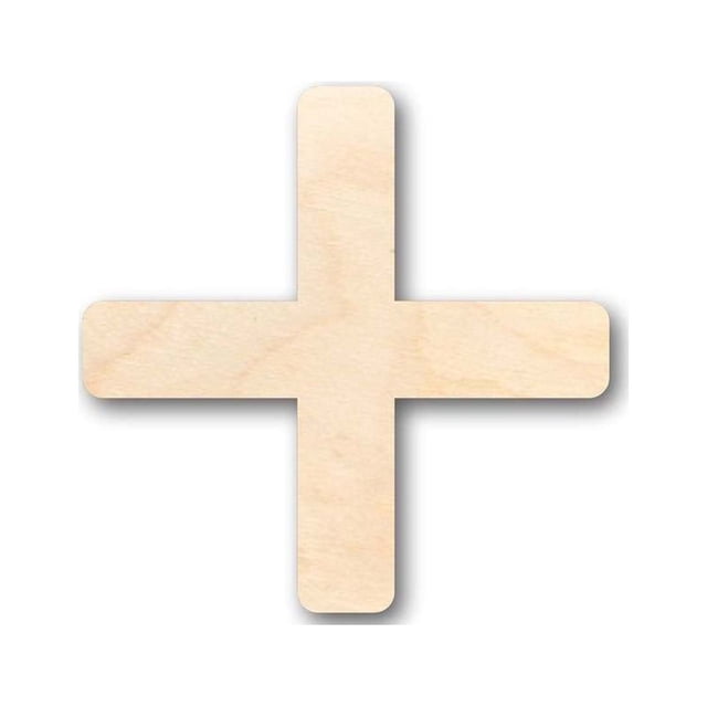 Unfinished Wood Plus Sign Symbol - Math School - Craft - up to 46" DIY ...