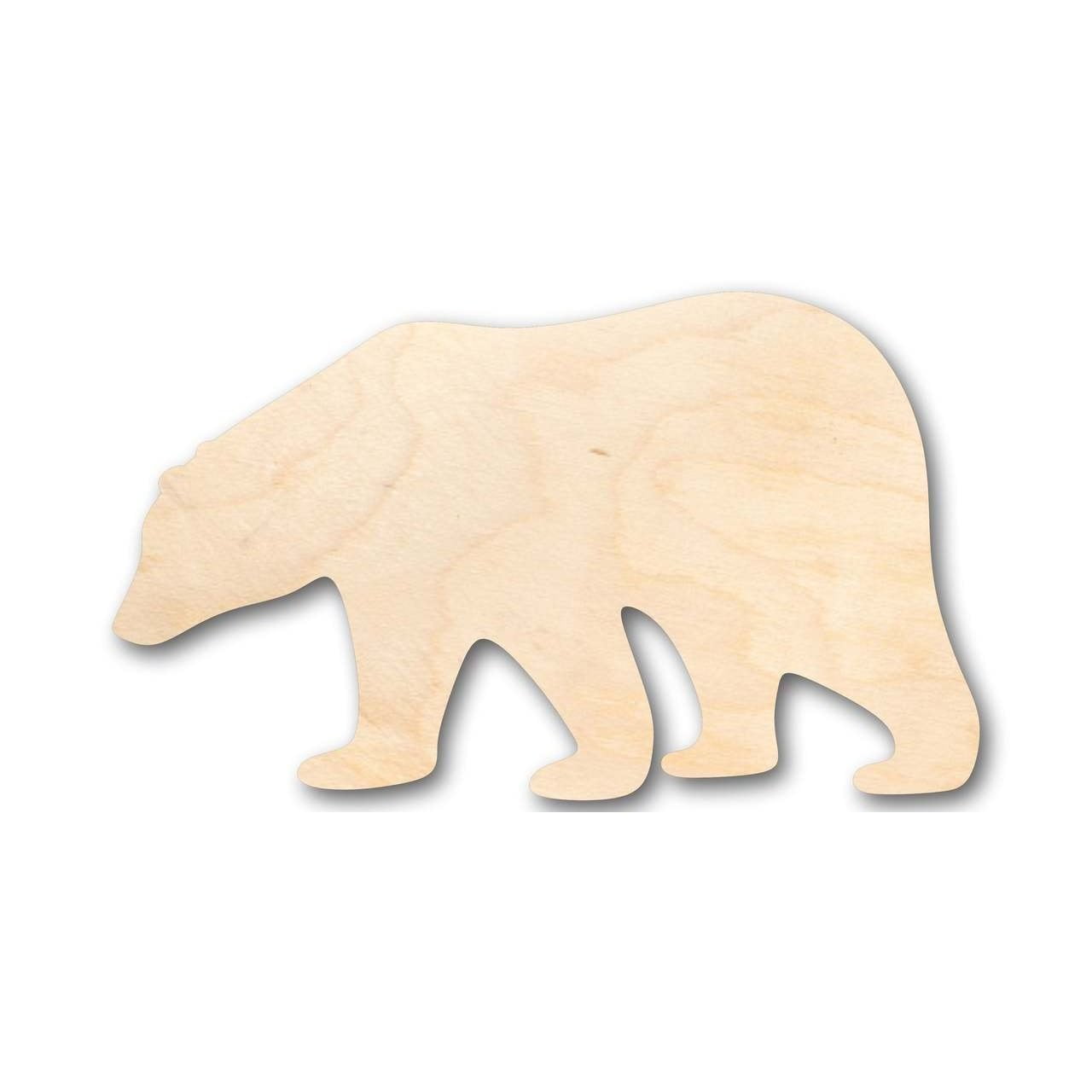 Unfinished Wood Polar Bear Shape - Animal - Craft - up to 46" DIY 46 ...