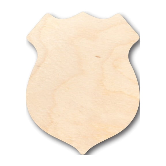 Unfinished Wood Police Badge Shape - Law Enforcement - Craft - up to 46 ...
