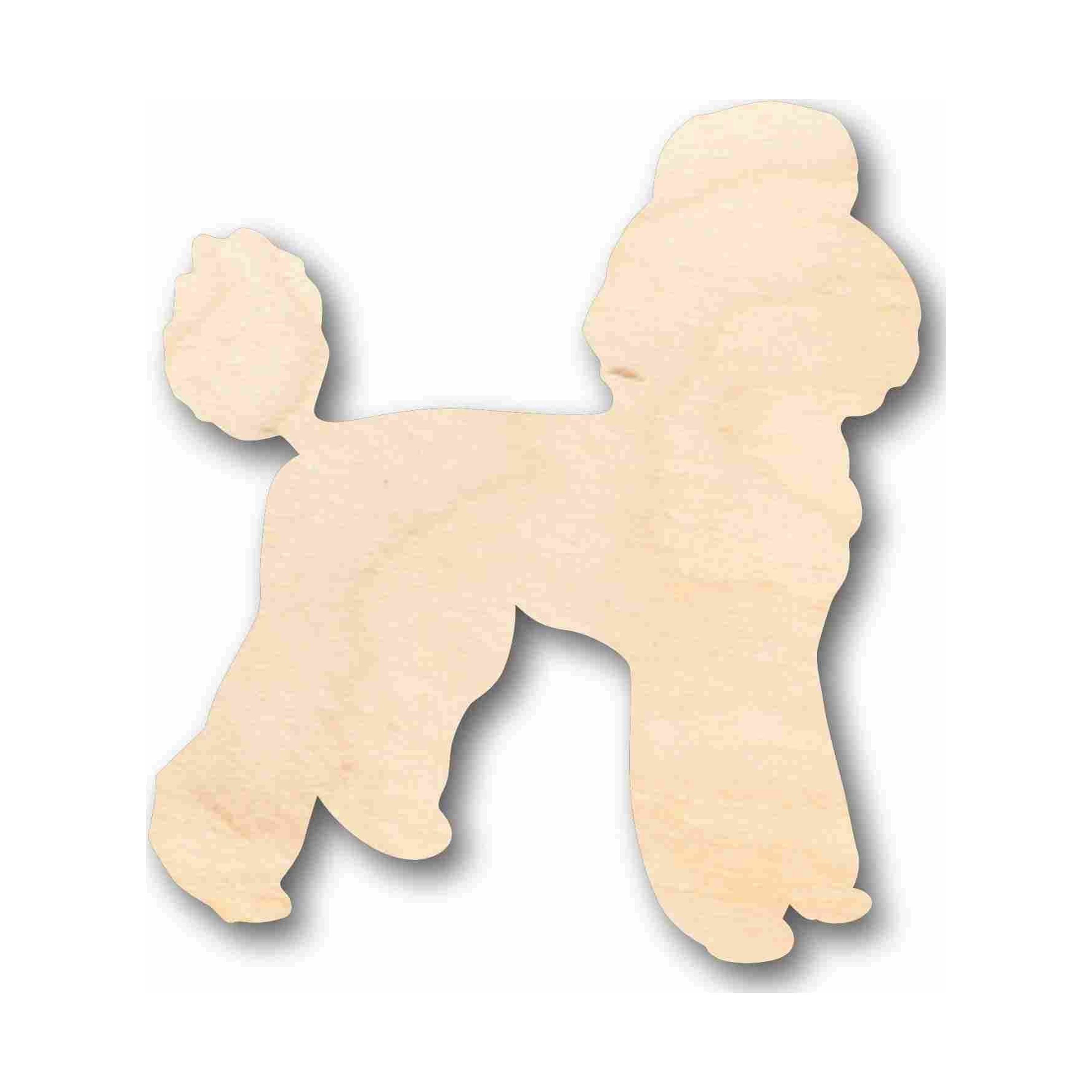 Unfinished Wood Poodle Dog Silhouette - Craft- up to 46" DIY 18" / 1/8 ...
