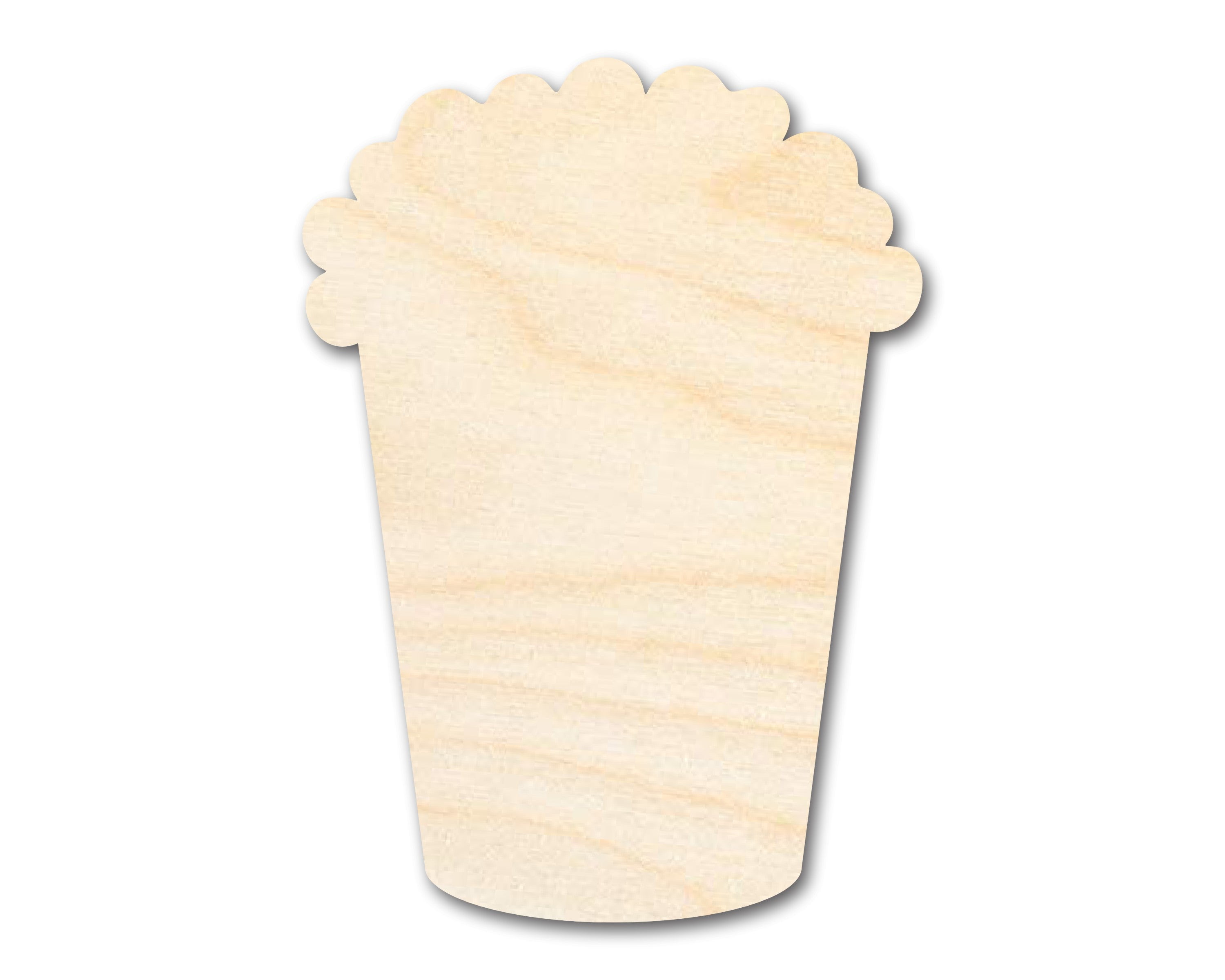 Unfinished Wood Popcorn Shape - Food Craft - up to 46" DIY 6" / 1/8 ...