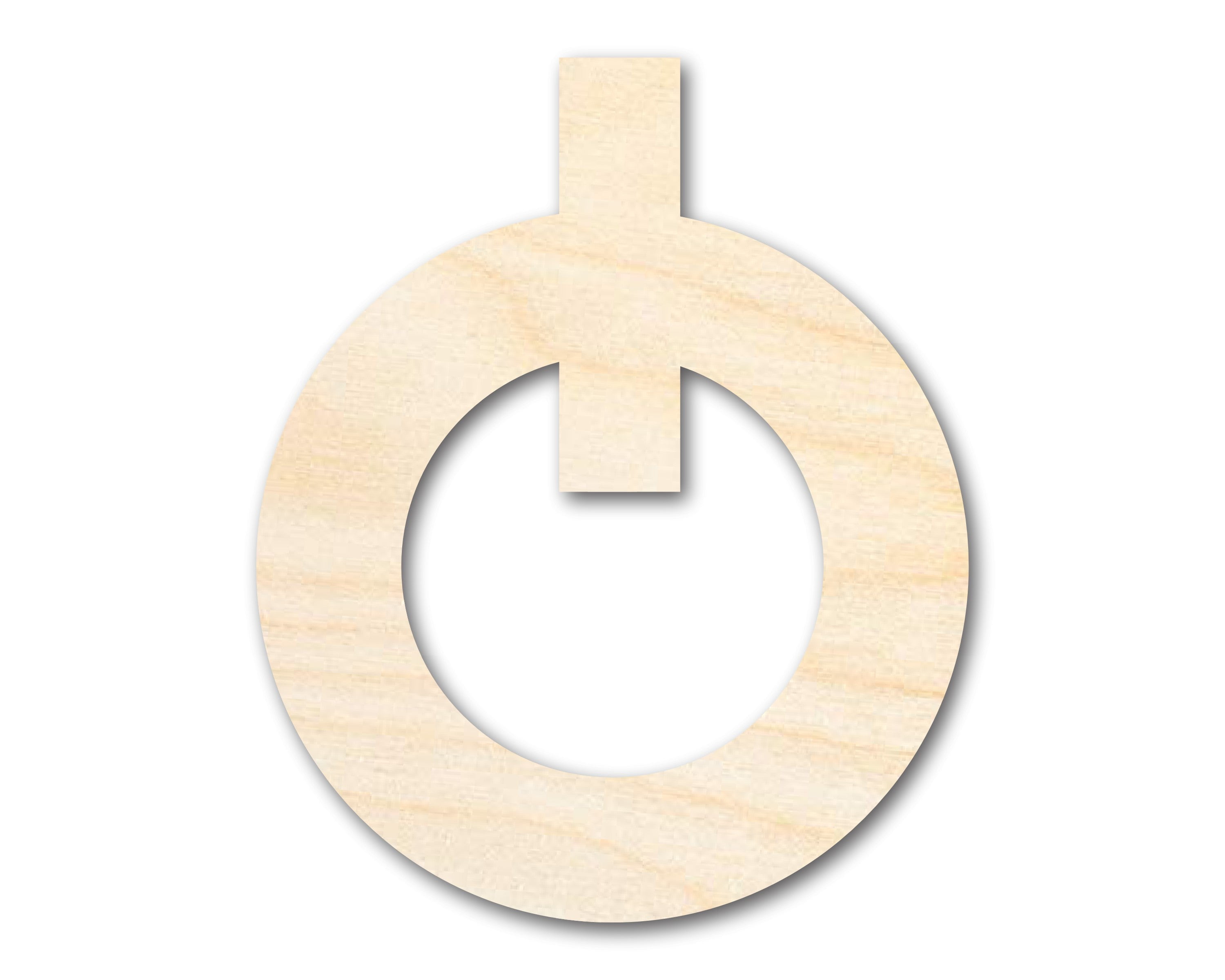 Unfinished Wood Power Button Shape | DIY Craft Cutout 6" / 1/4 ...