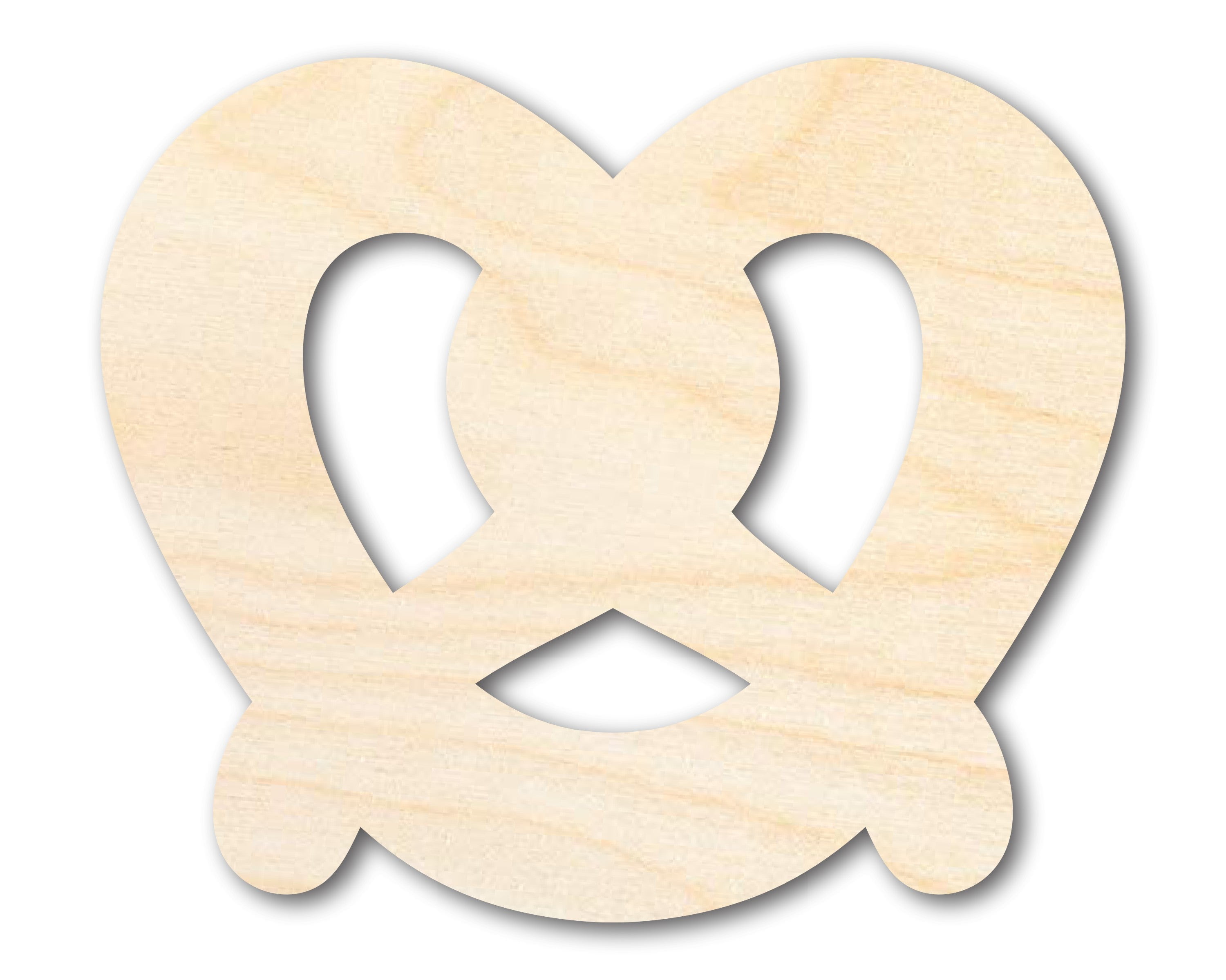 Unfinished Wood Pretzel Shape | Food | Craft Cutout | up to 46" DIY 3 ...