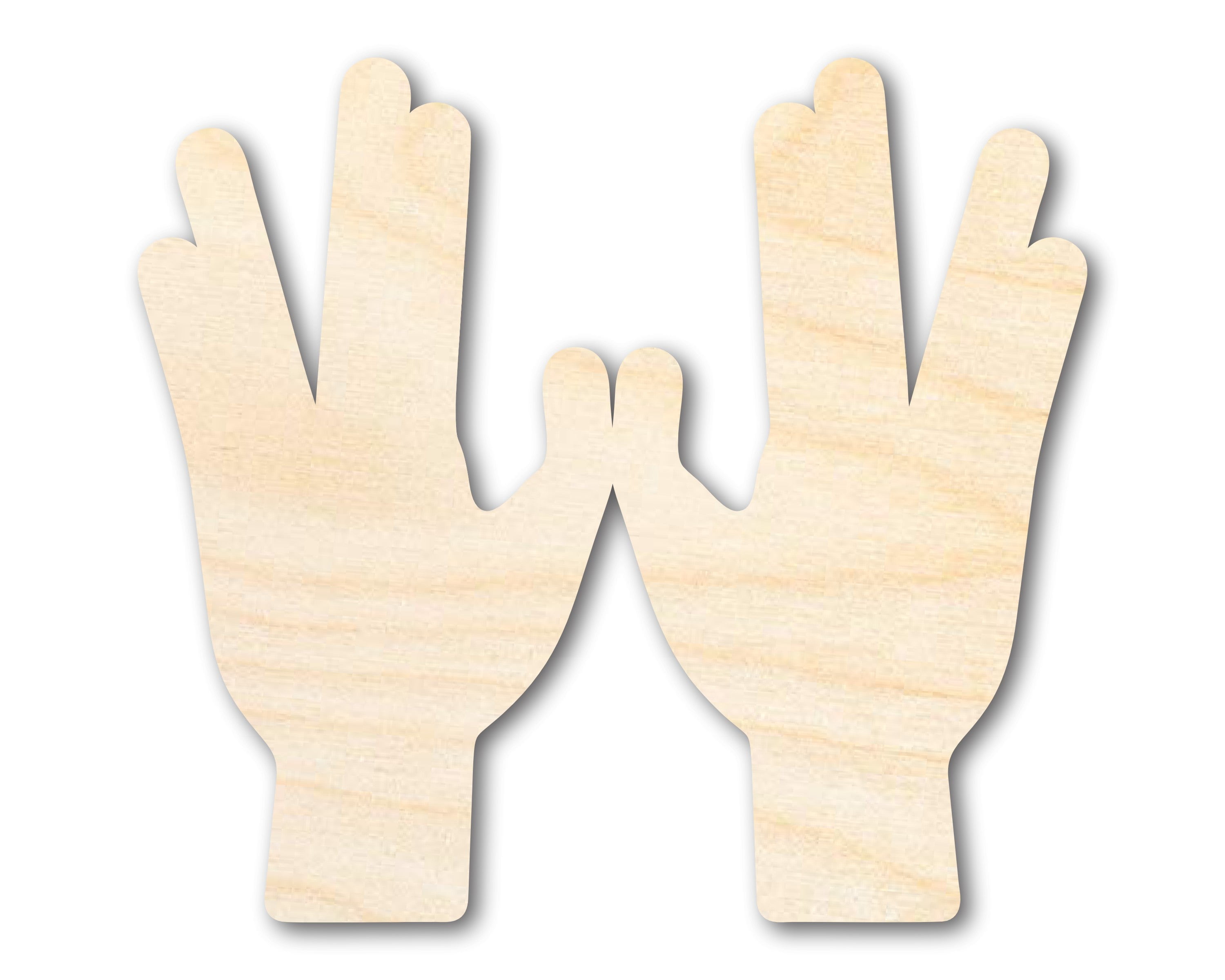 Unfinished Wood Priestly Blessing Hands Shape | DIY Craft Cutout | up ...