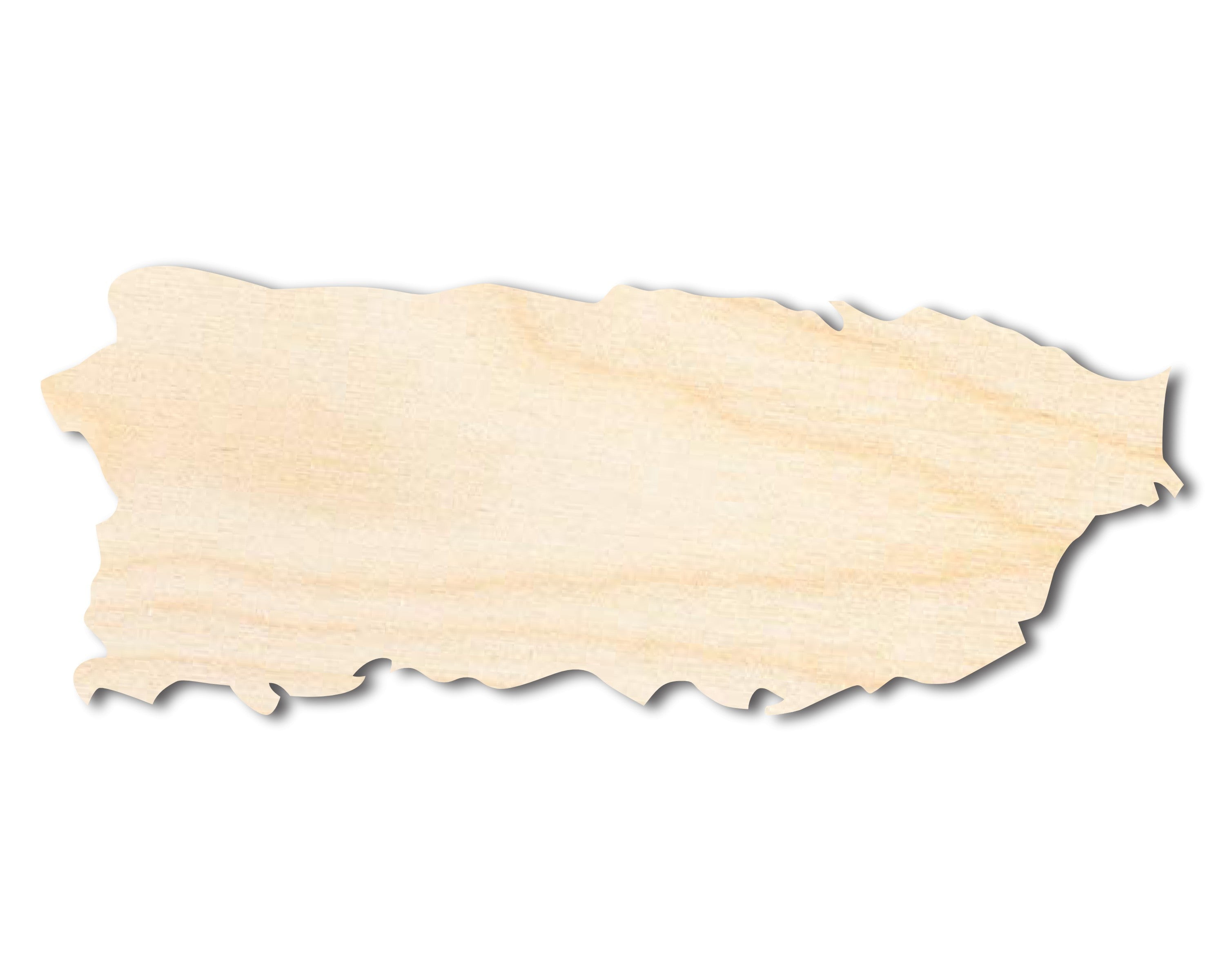 Unfinished Wood Puerto Rico Shape - US Territory Caribbean Island Craft ...