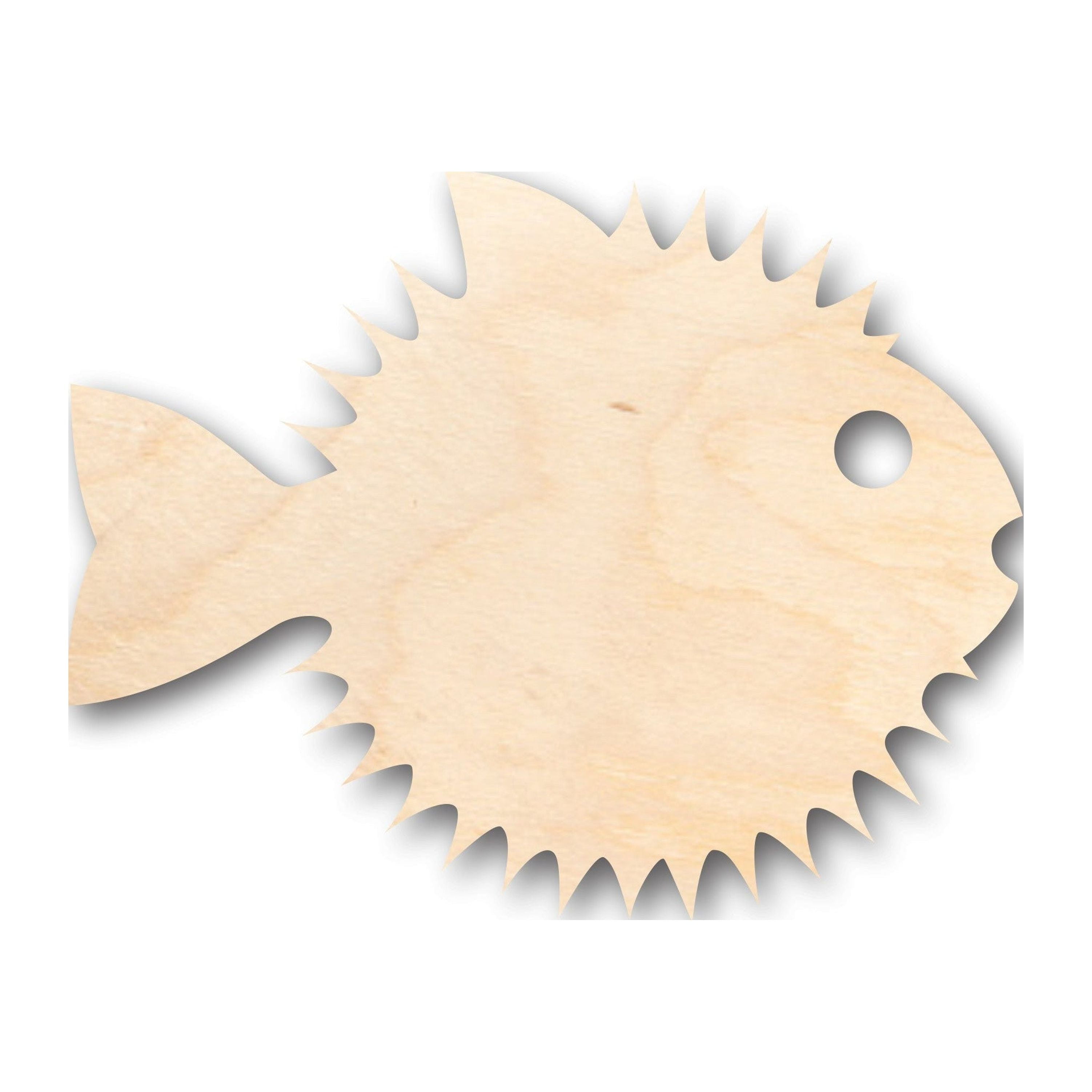 Unfinished Wood Puffer Fish Shape - Craft - up to 46" DIY 8" / 1/2 ...