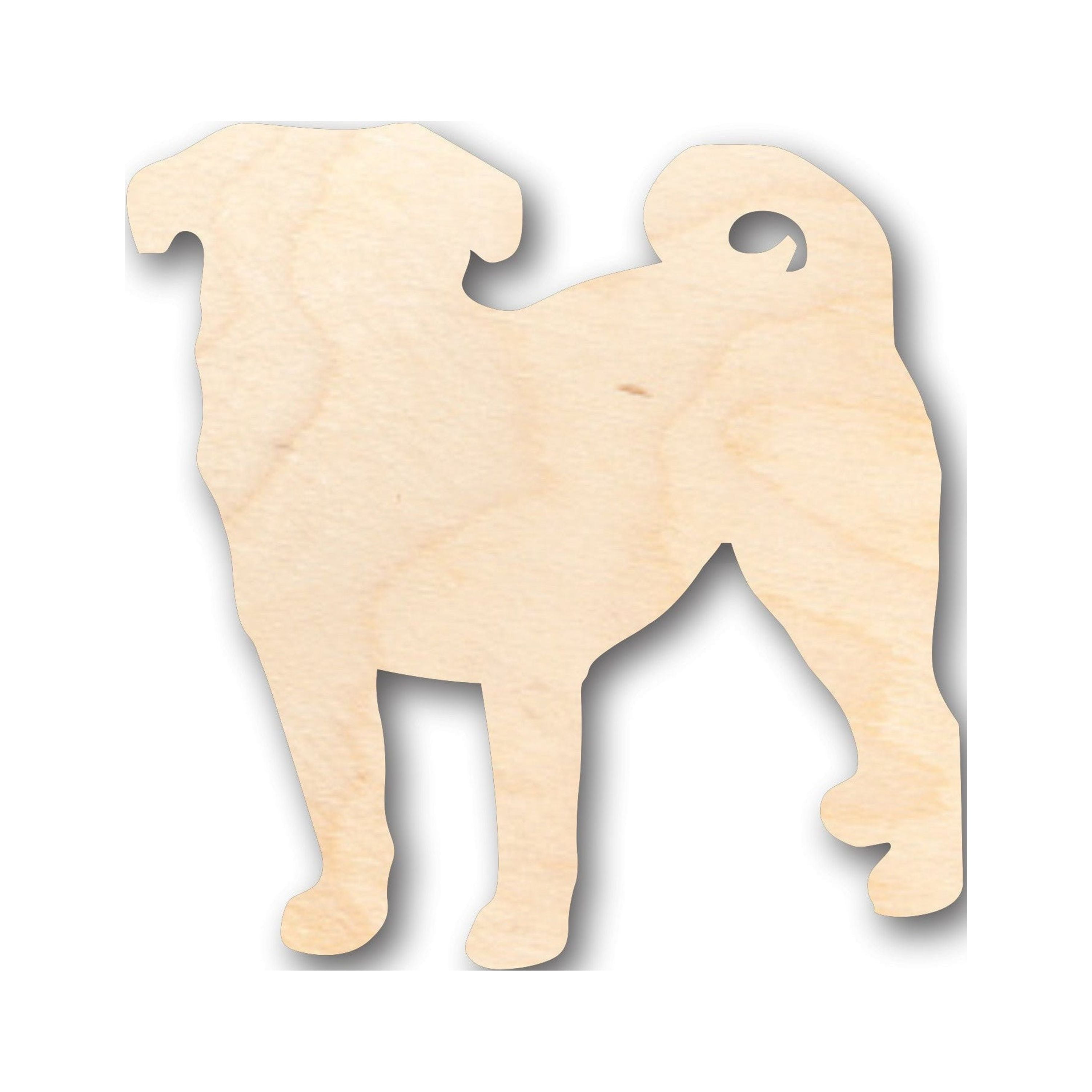Unfinished Wood Pug Dog Shape - Craft - up to 46" DIY 46" / 1/2 ...