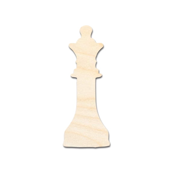 Unfinished Wood Queen Chess Piece Shape | DIY Craft Cutout | up to 46 ...