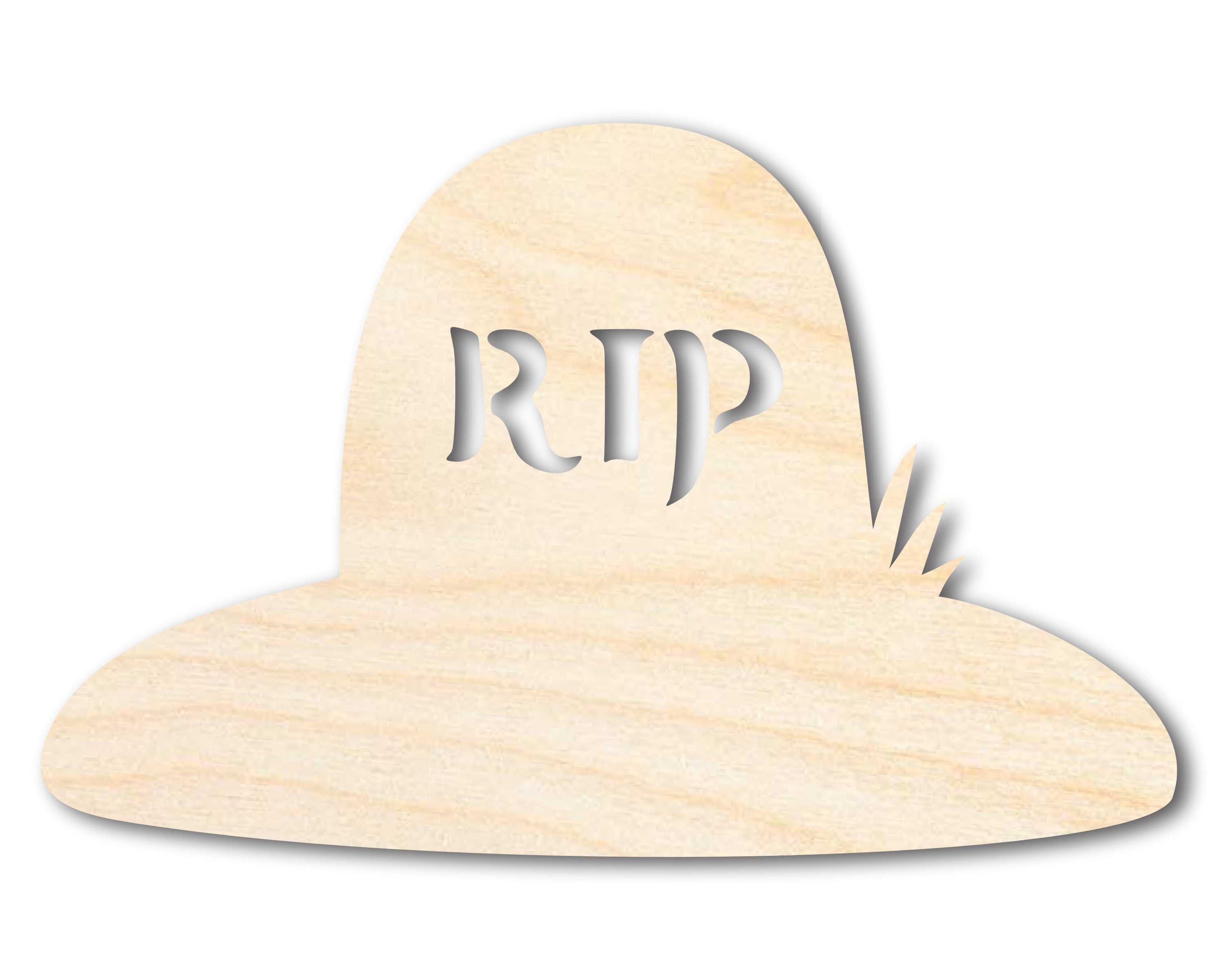 Unfinished Wood RIP Grave Shape - Craft - up to 46" 16" / 1/8 ...