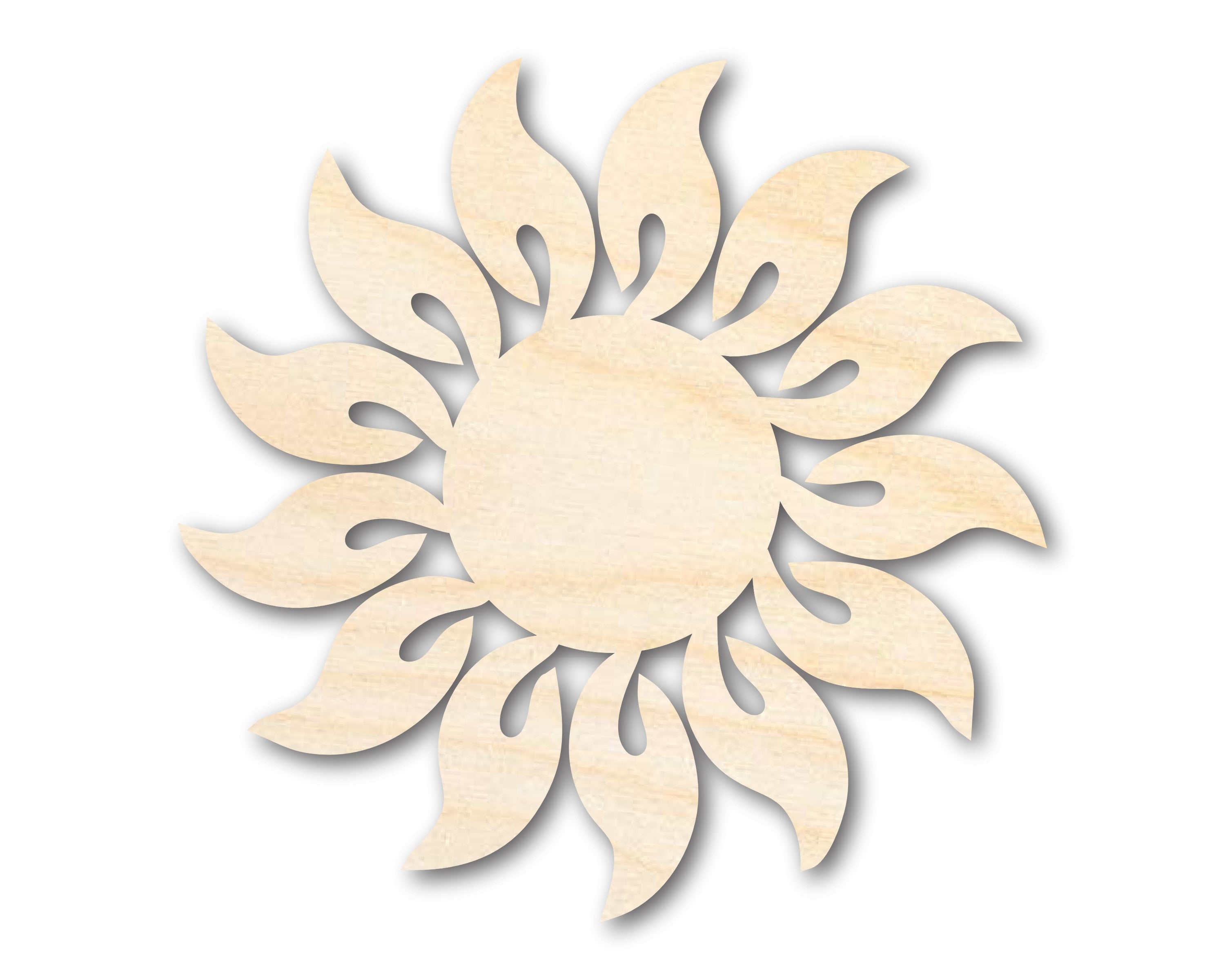 Unfinished Wood Radiant Sun Silhouette | Summer | Celestial | Craft ...