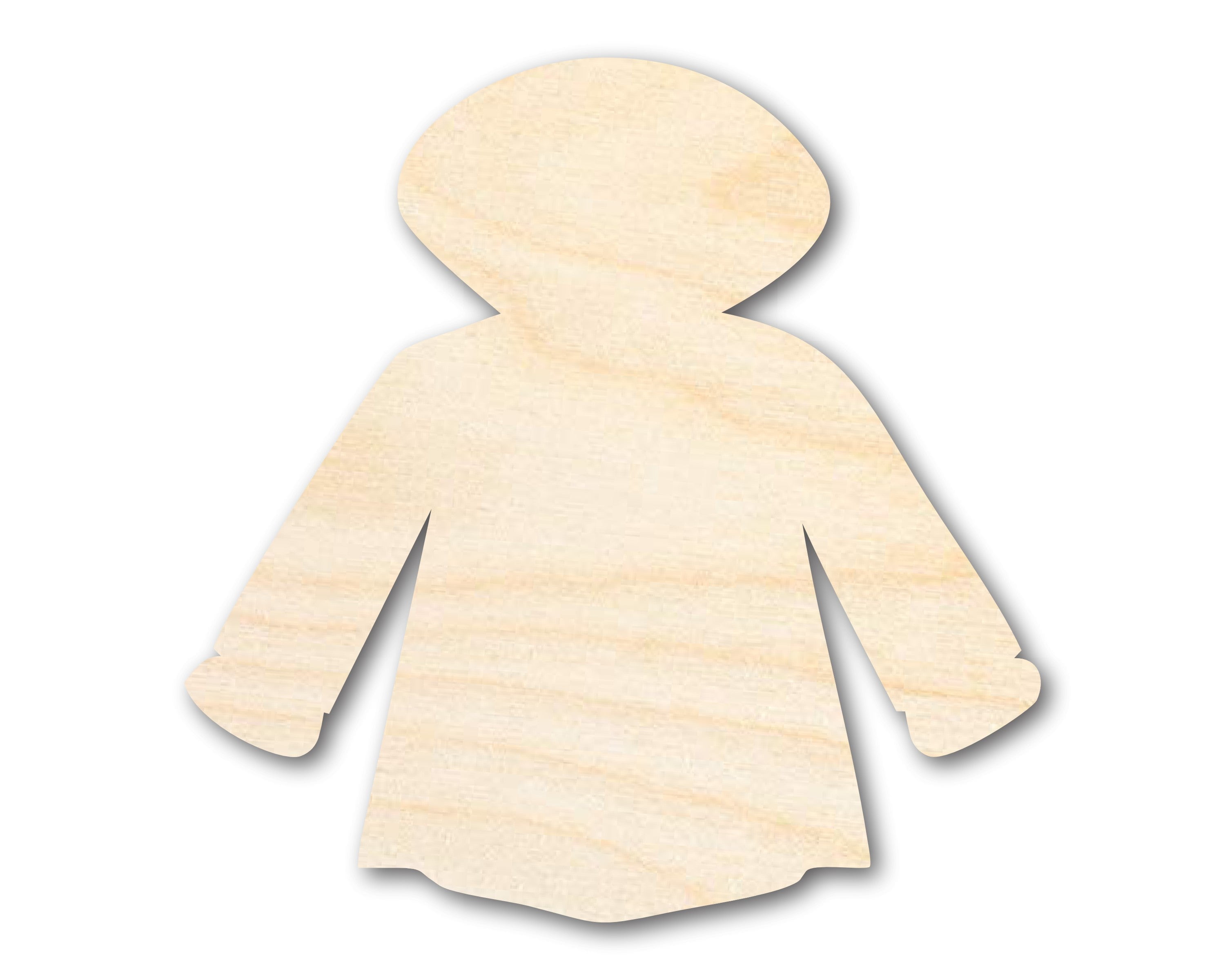 Unfinished Wood Raincoat Shape - Craft - up to 46" 10" / 1/8" - Walmart.com