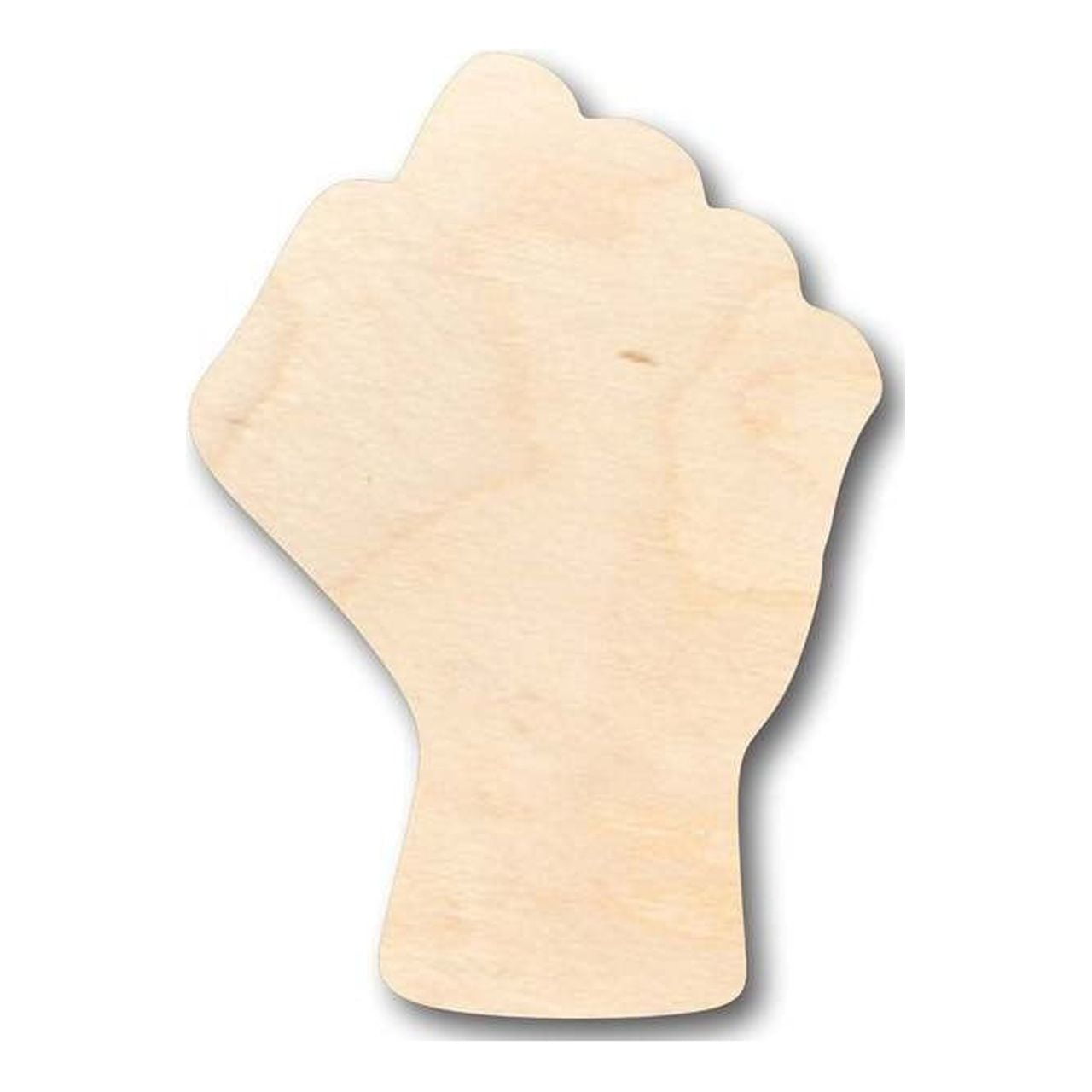 Unfinished Wood Raised Fist Shape - Craft - up to 24" DIY 42" / 3/4 ...