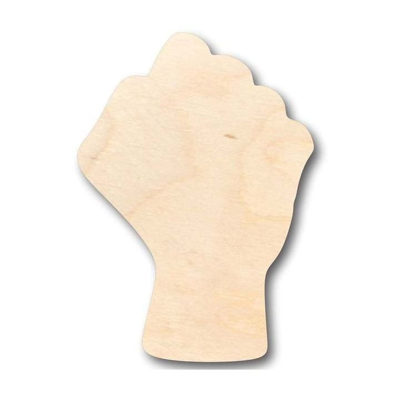 Unfinished Wood Raised Fist Shape - Craft - up to 46" DIY 6" / 1/2 ...