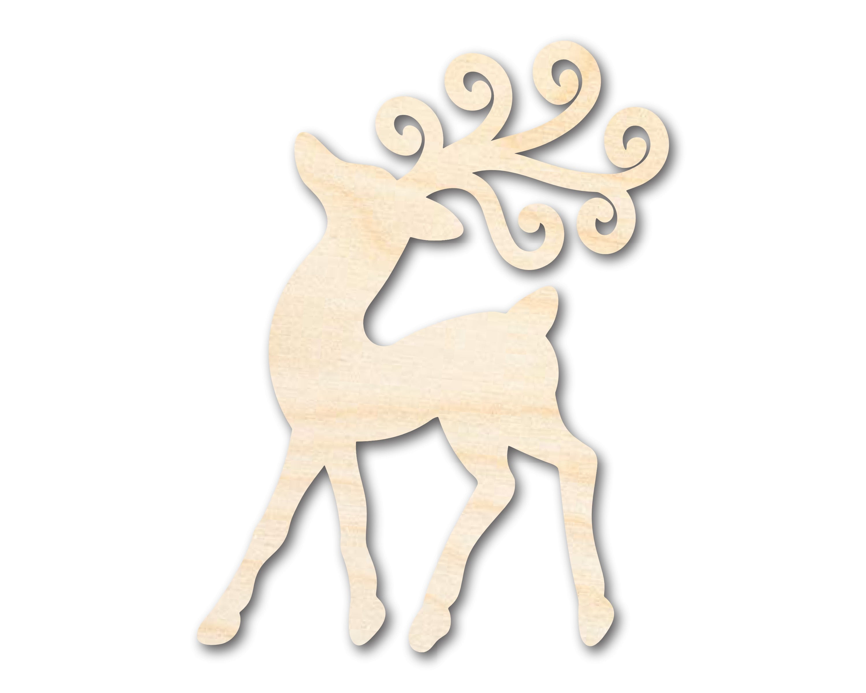 Unfinished Wood Reindeer Shape - Craft - up to 46" DIY 10" / 3/4 ...
