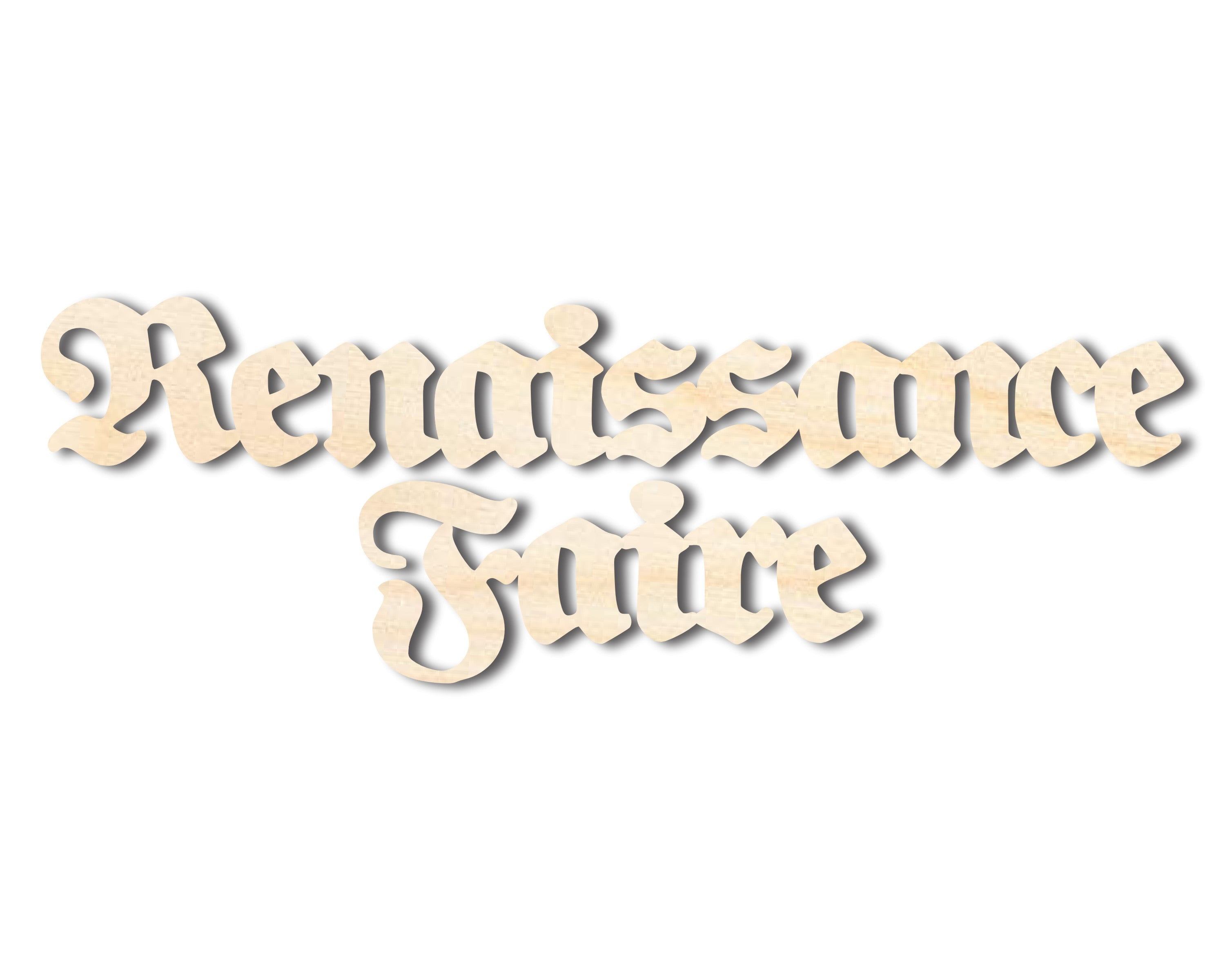 Unfinished Wood Renaissance Faire Shape - Craft - up to 46" 30" / 3/4 ...