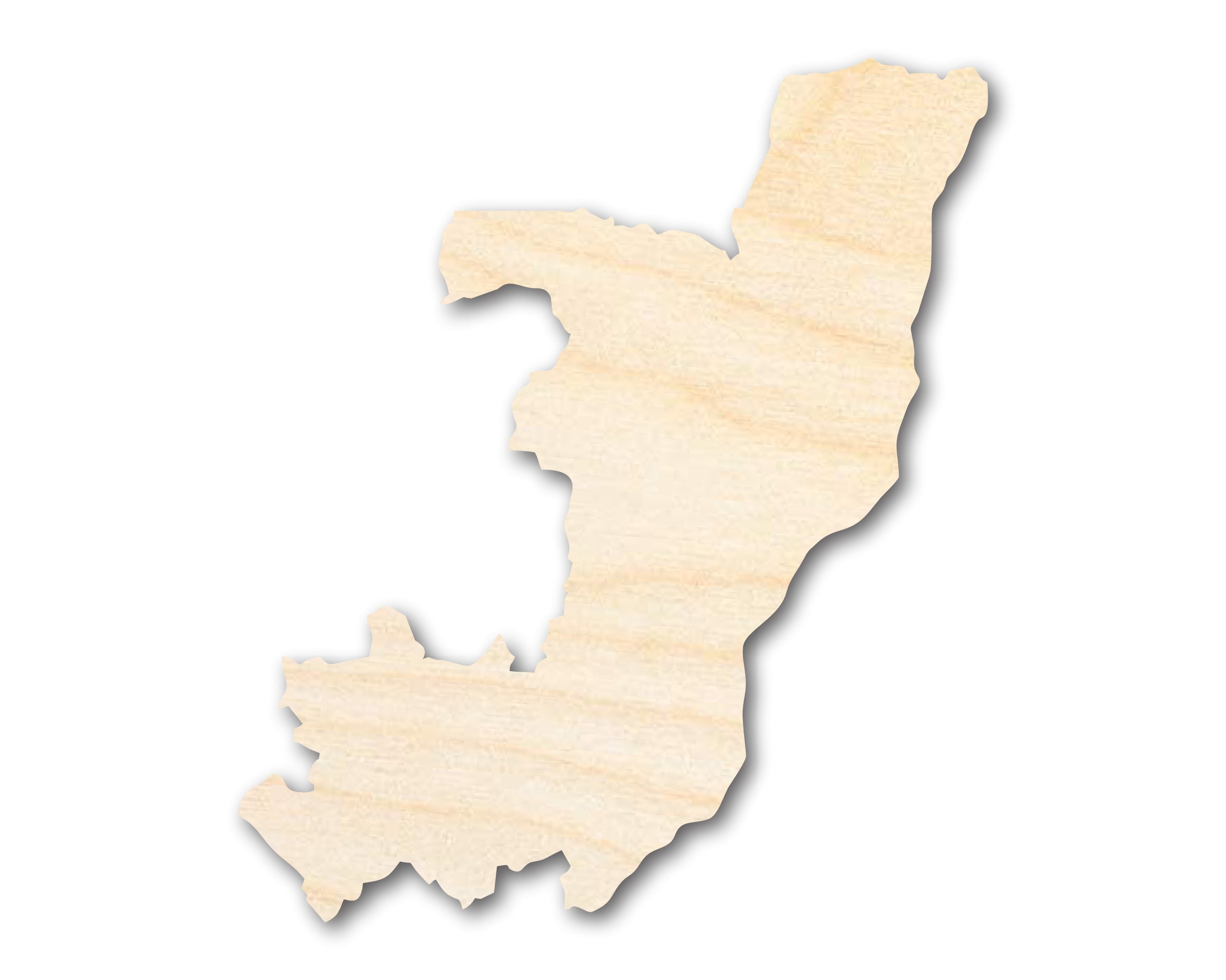 Unfinished Wood Republic of the Congo Country Shape - African Craft ...