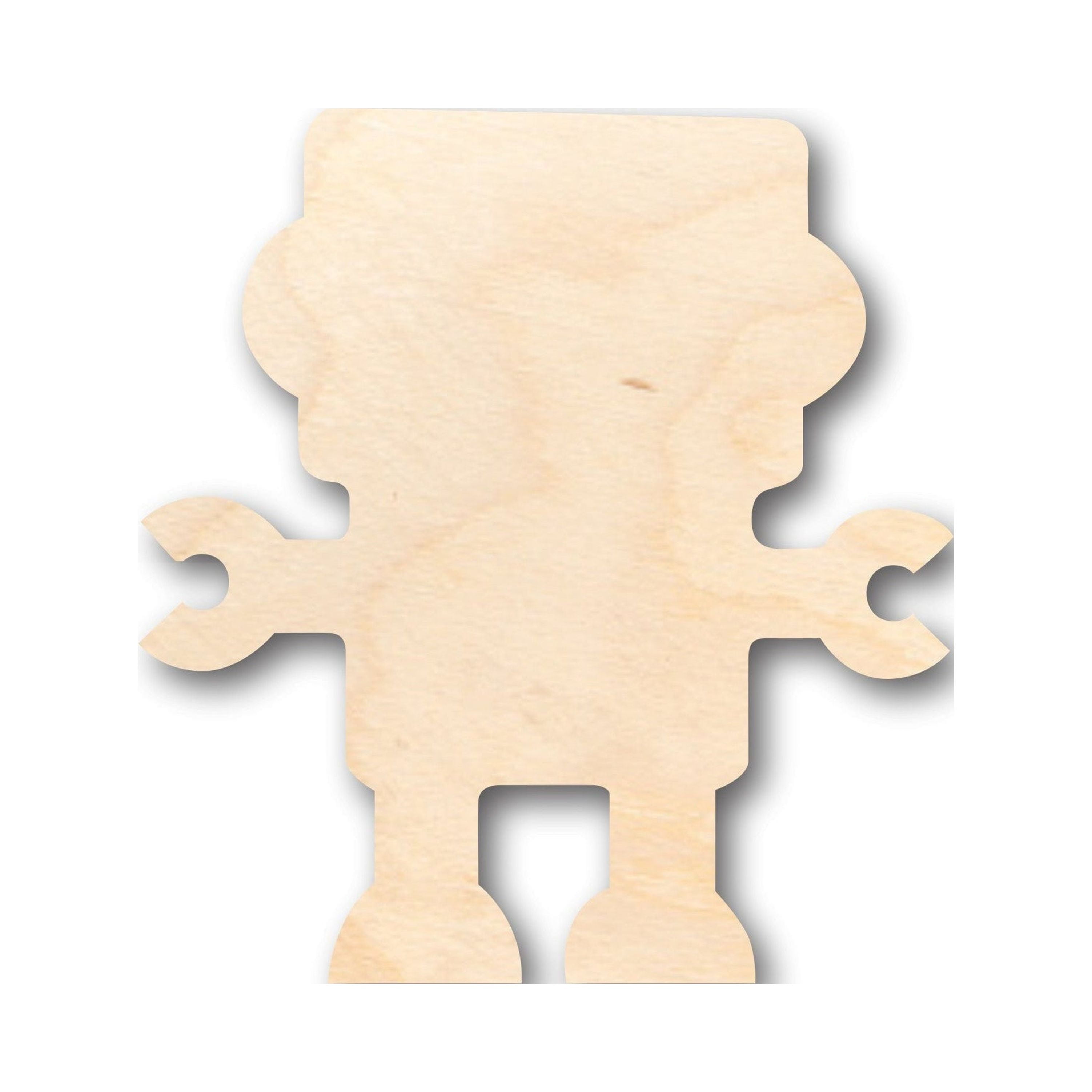 Unfinished Wood Robot Shape - Craft - up to 46" DIY 5" / 1/4" - Walmart.com