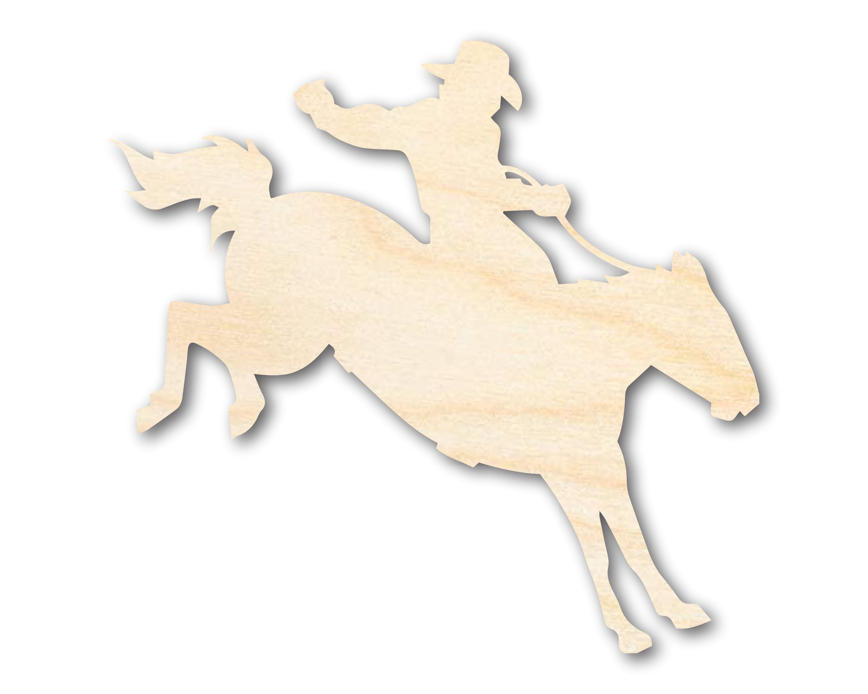 Unfinished Wood Rodeo Cowboy Shape | DIY Craft Cutout | up to 46" DIY ...