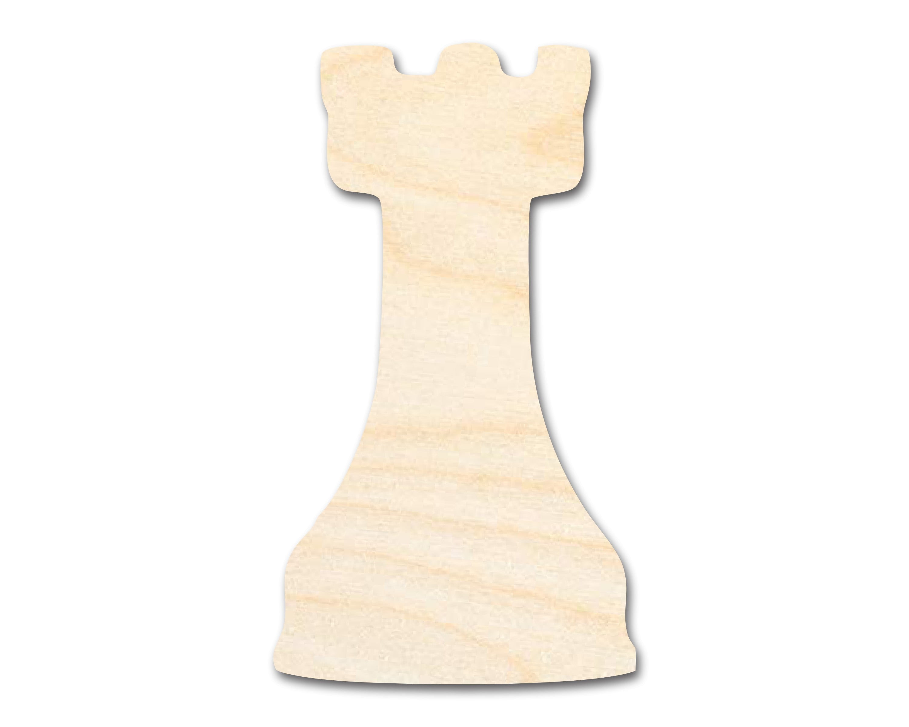 Unfinished Wood Rook Chess Piece Shape | DIY Craft Cutout | up to 46 ...