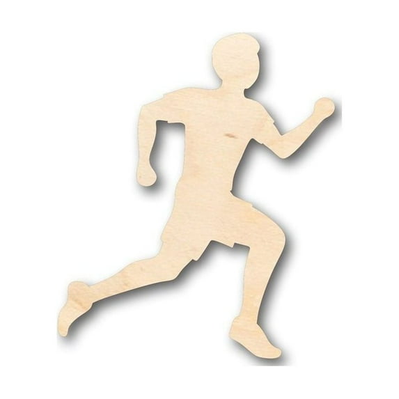 Unfinished Wood Running Boy Shape - Track Cross Country - Sports - Room ...