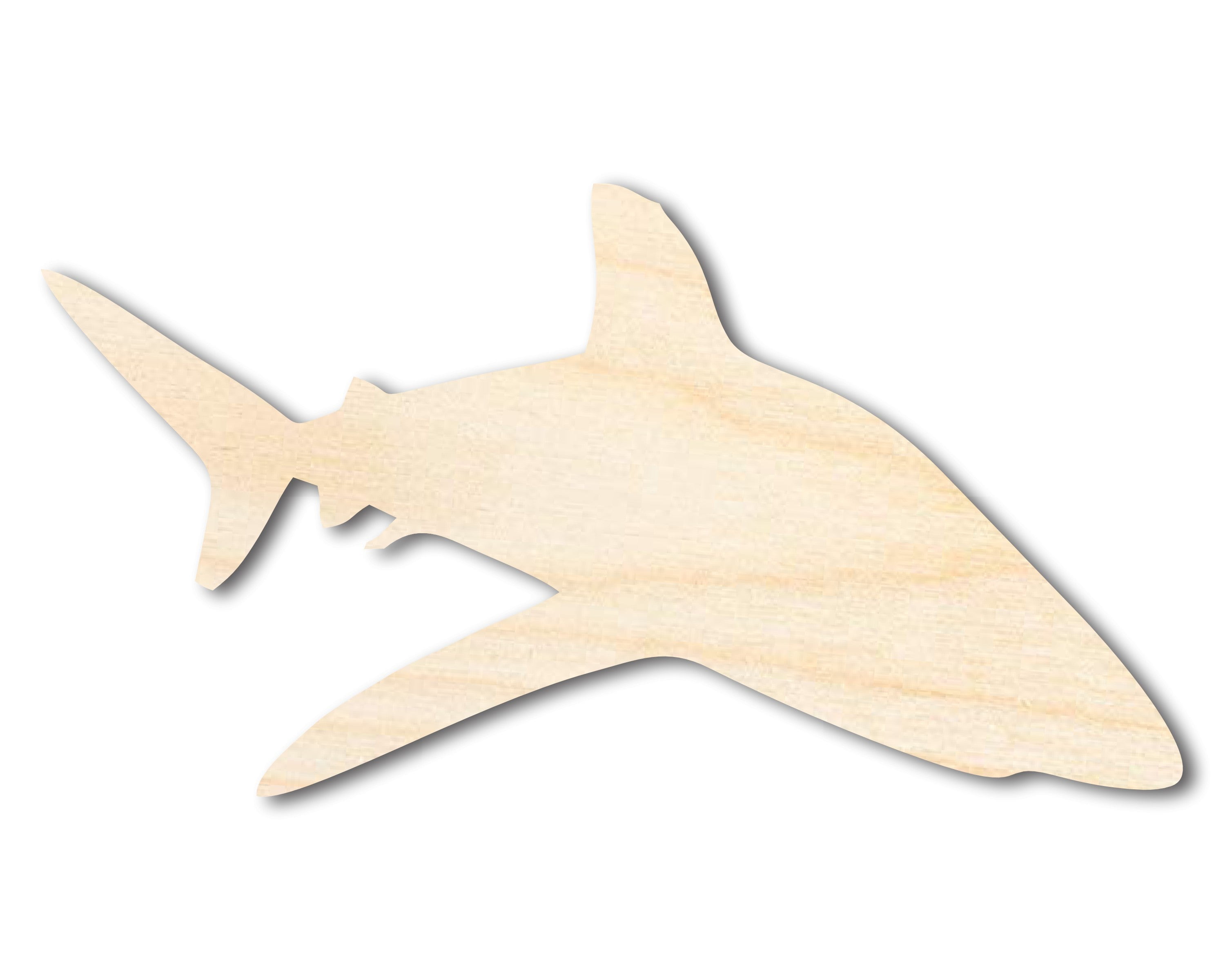 Unfinished Wood Sand Tiger Shark Shape 3" / 1/8" - Walmart.com