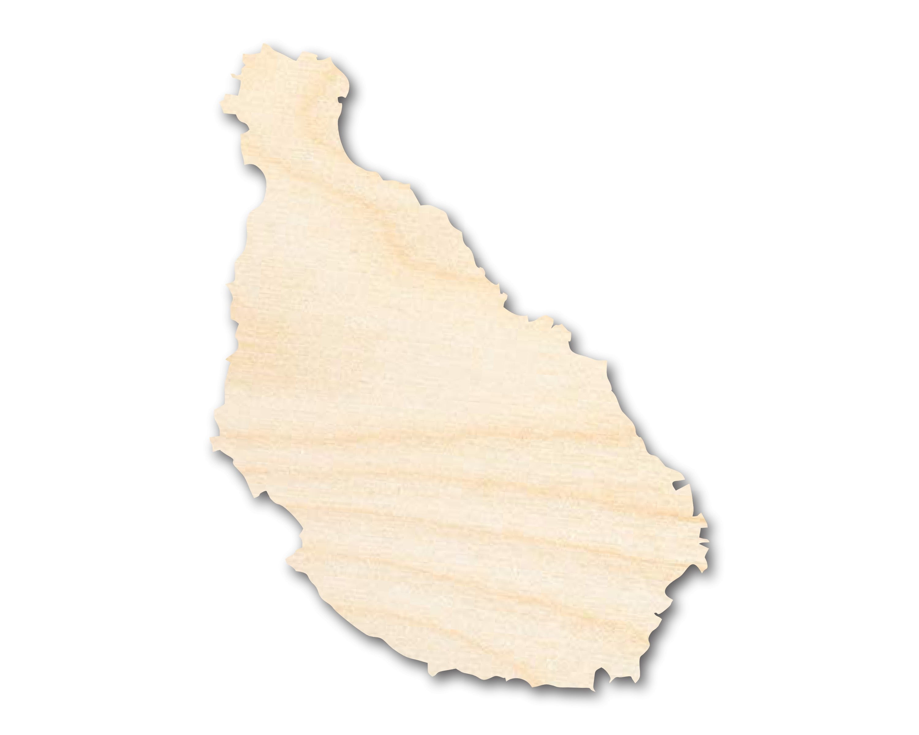 Unfinished Wood Santiago Island Shape - Cabo Verde Craft - up to 46 ...