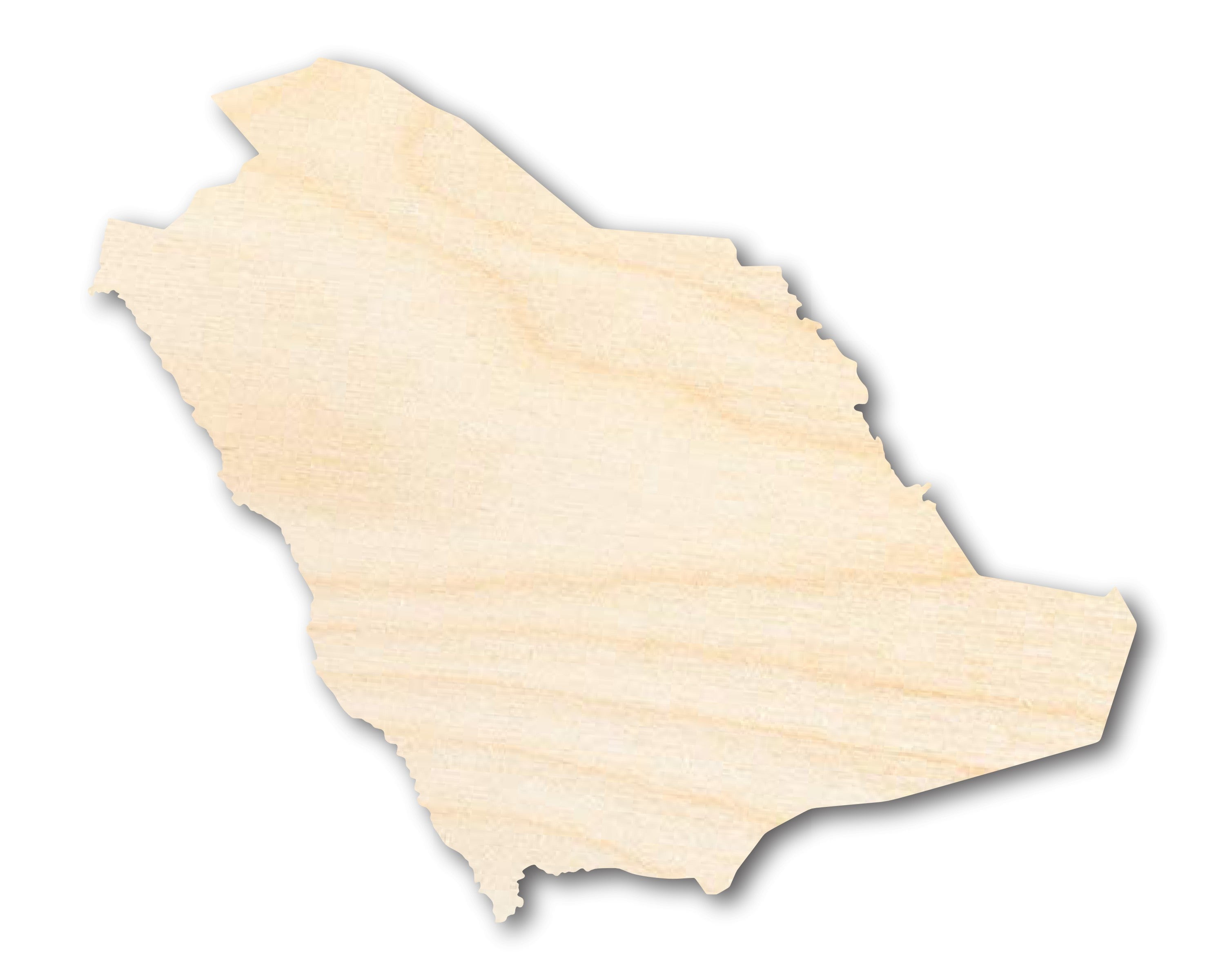 Unfinished Wood Saudi Arabia Country Shape - Middle East Craft - up to ...