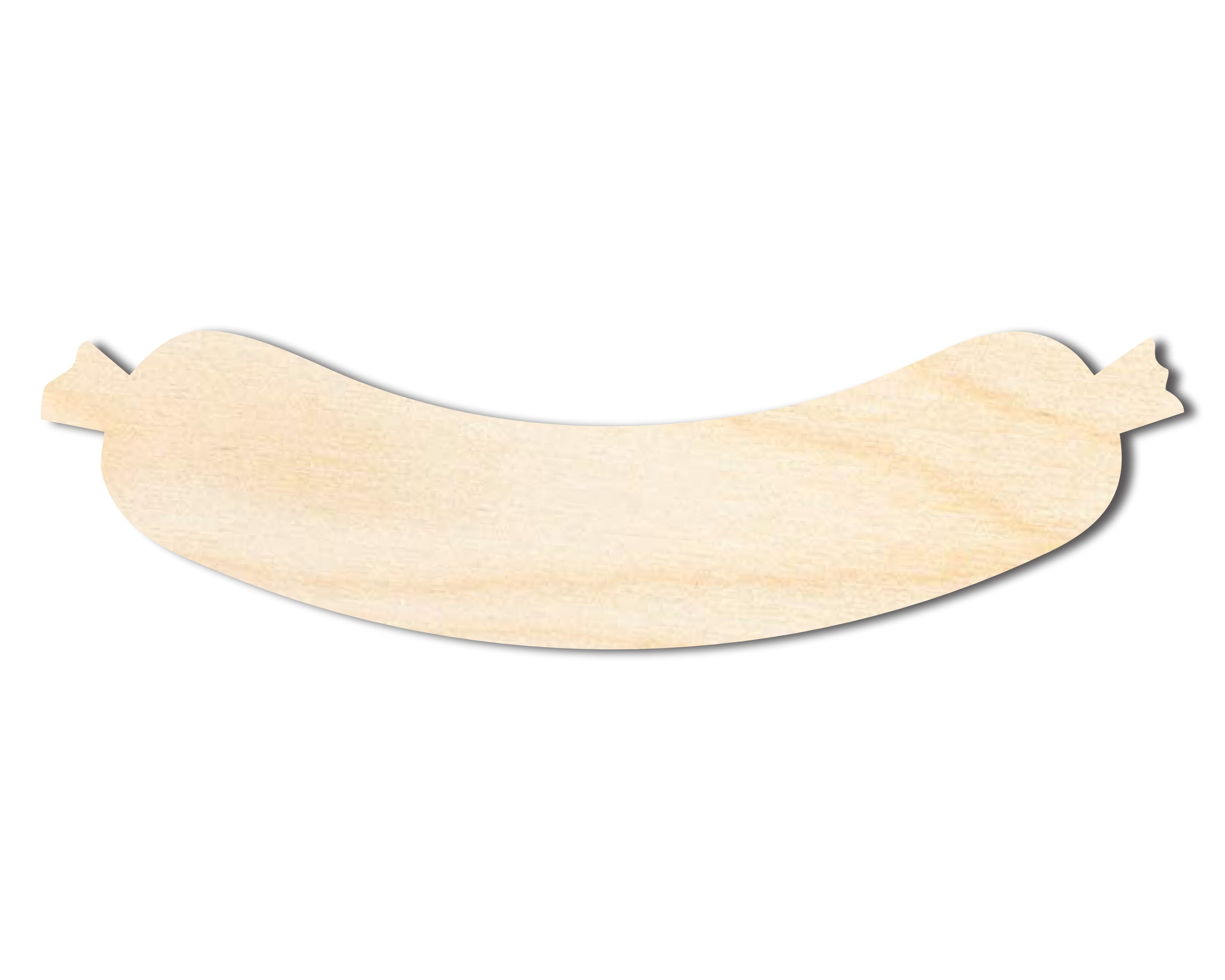 Unfinished Wood Sausage Shape | Craft Cutout 7" / 1/4" - Walmart.com