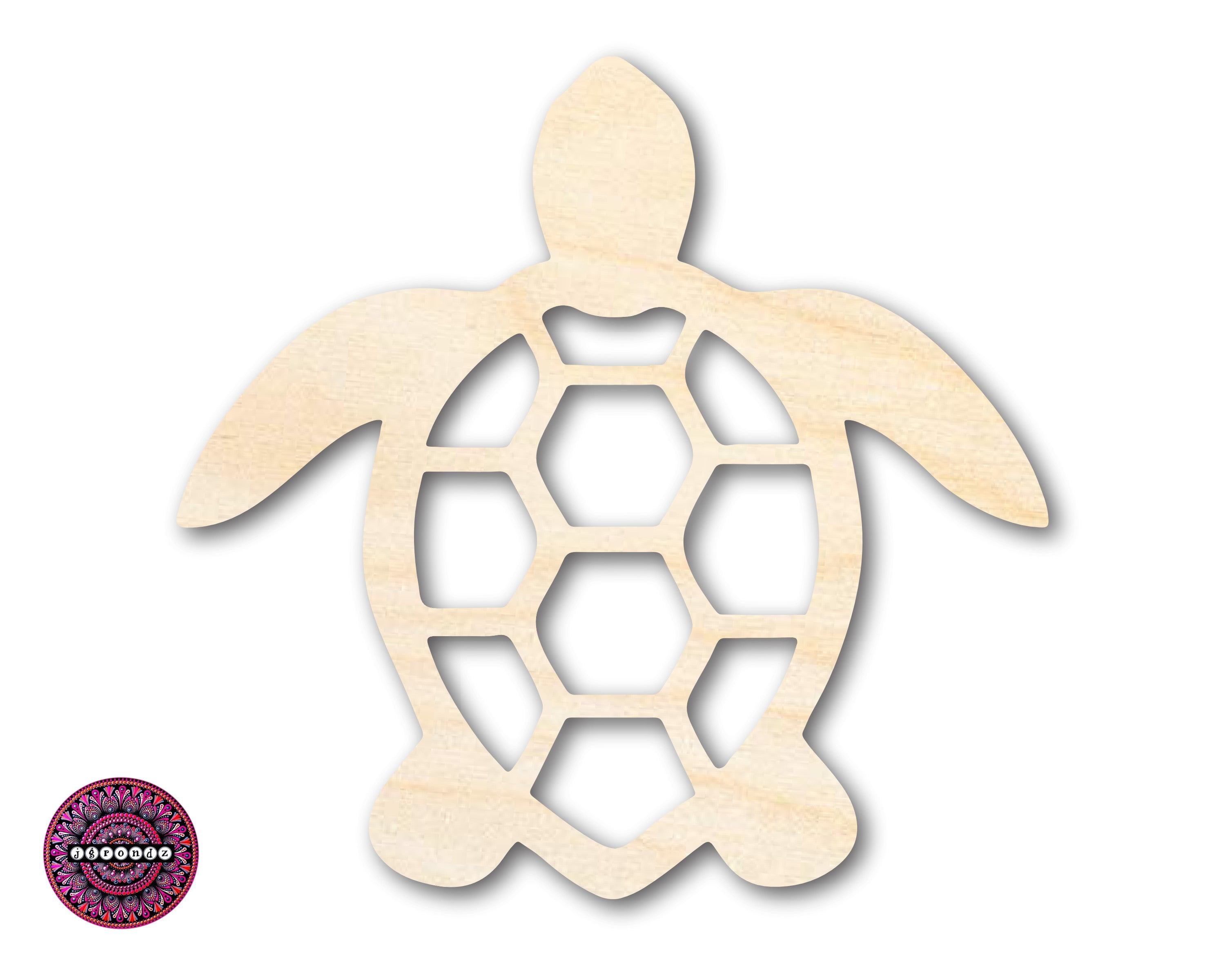 Unfinished Wood Sea Turtle Shape | JGrondz | DIY Craft Cutout 8" / 1/4 ...
