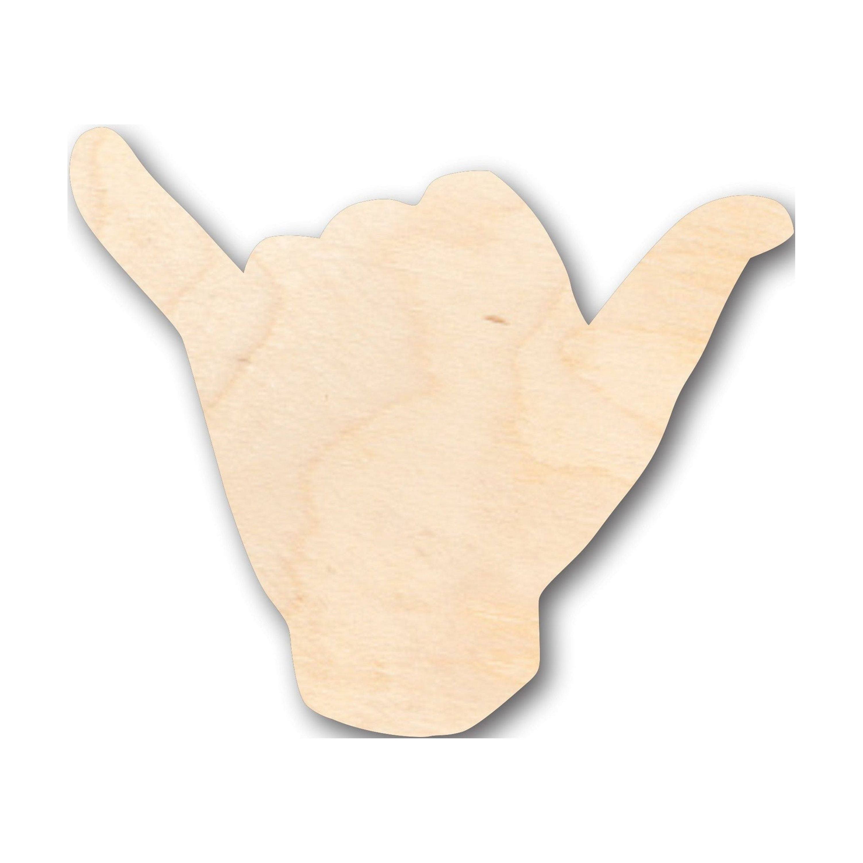 Unfinished Wood Shaka Sign Language Shape - Craft - up to 46" DIY 14 ...