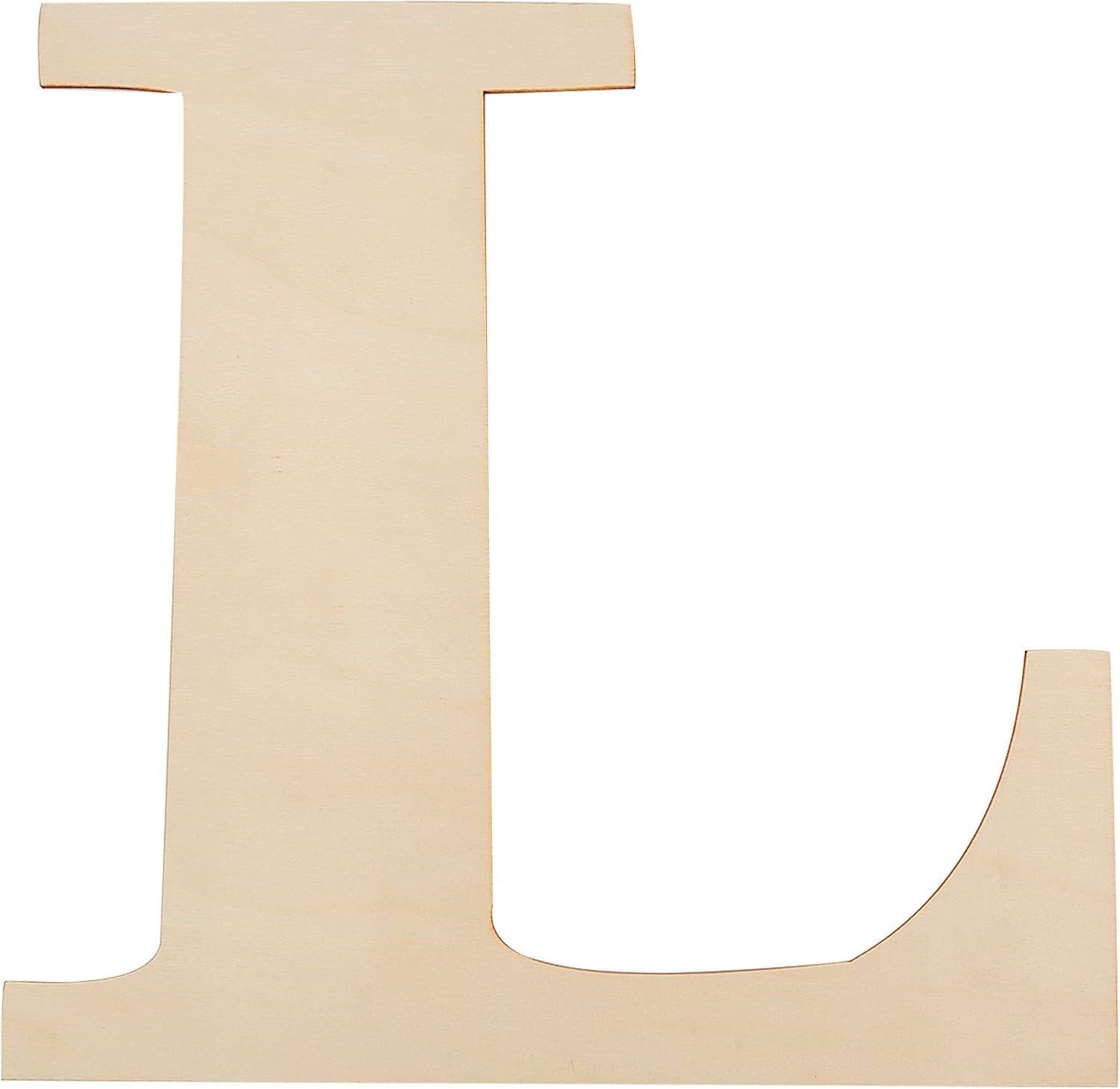 Unfinished Wood Shape Customizable Letter Letter.L 29.9x29.9x0.2cm ...