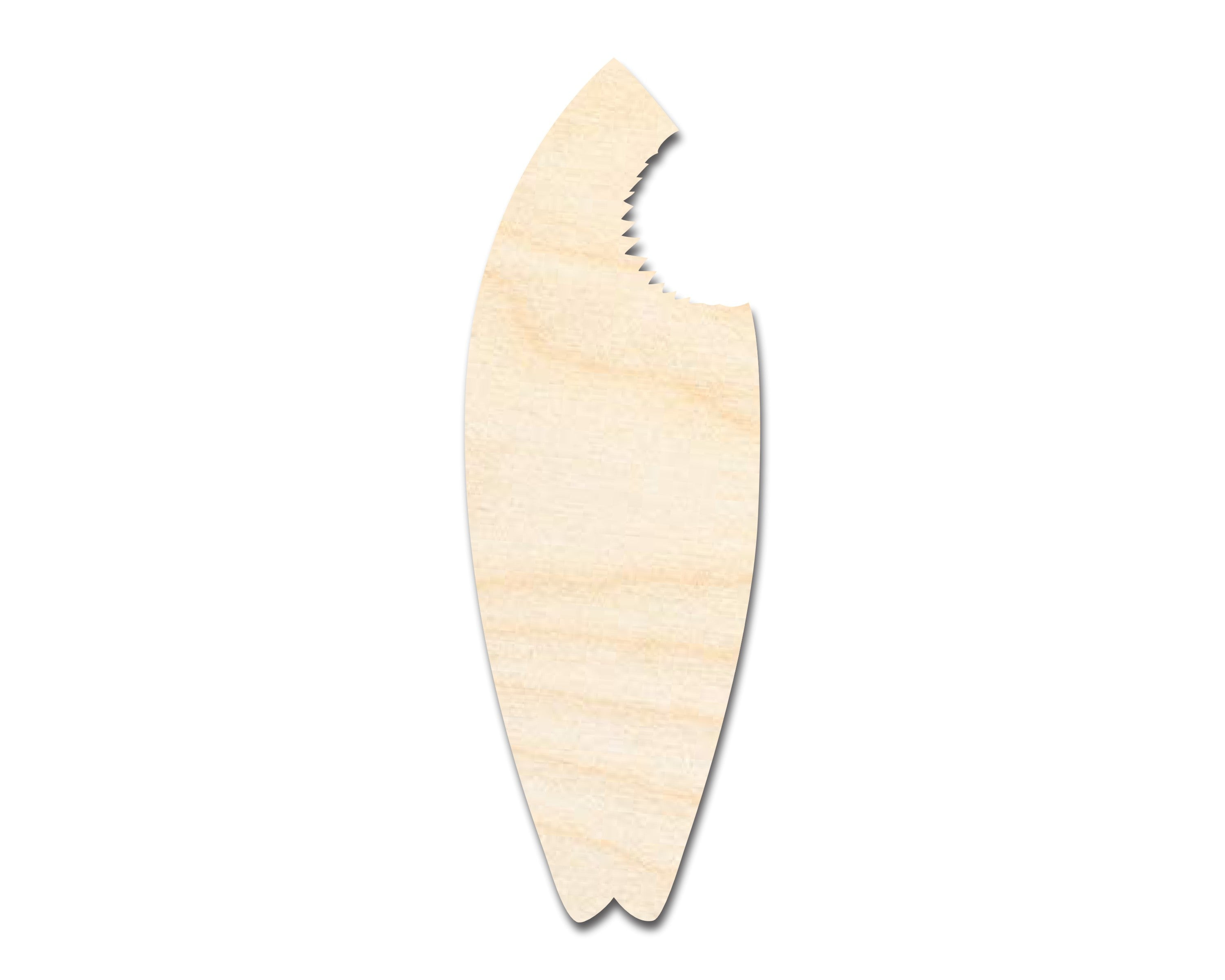Bigger Better | Unfinished Wood Shark Bite Surf Board Shape | DIY Craft ...