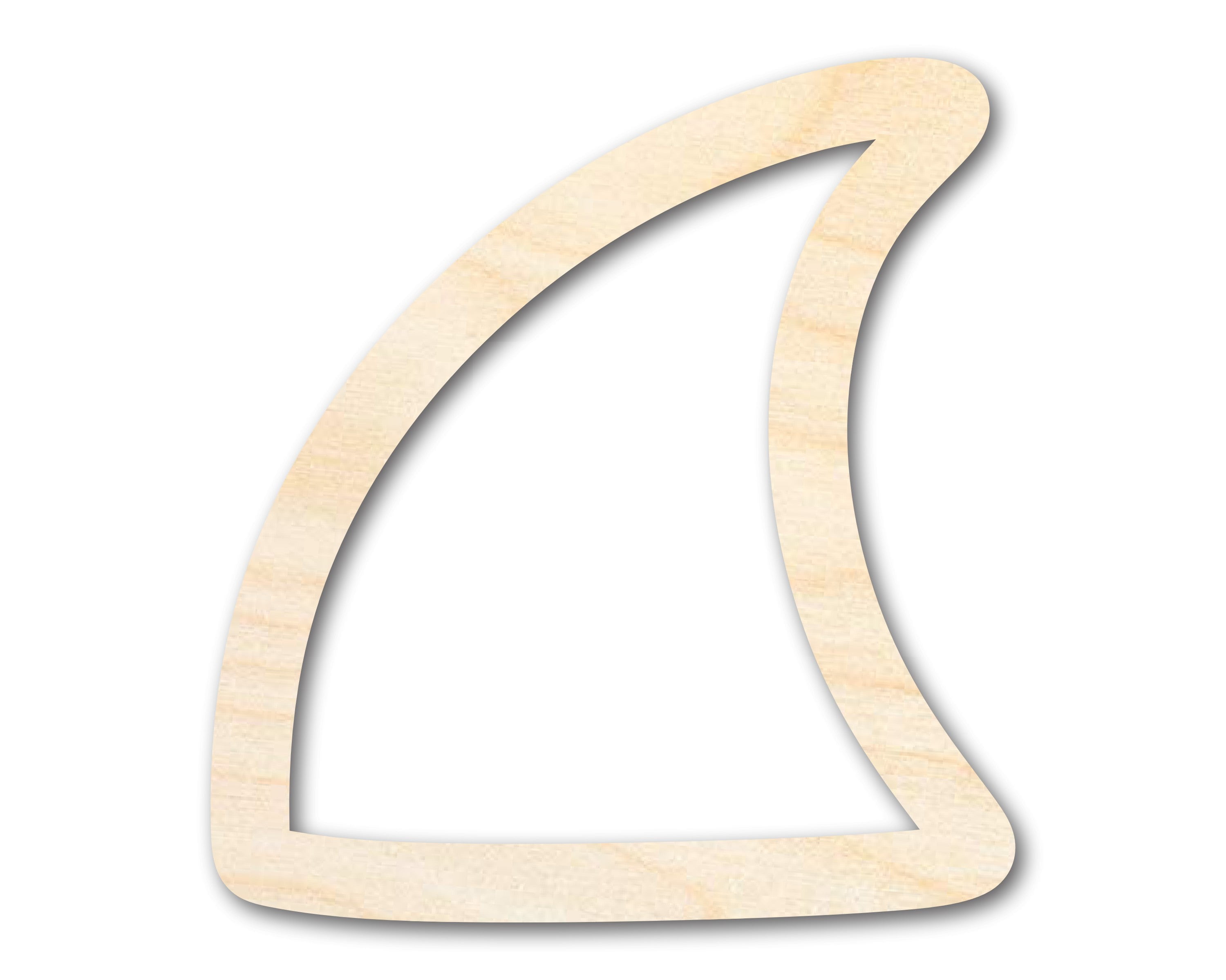 Unfinished Wood Shark Fin Outline Shape | DIY Craft Cutout | up to 46 ...