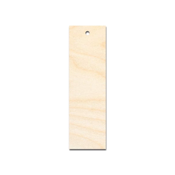 Unfinished Wood Sharp Edge Bookmark Shape | DIY Craft Cutout | up to 12 ...
